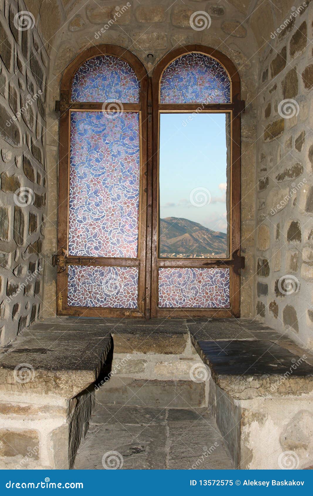 Castle window stock image. Image of light, dark, corridor - 13572575