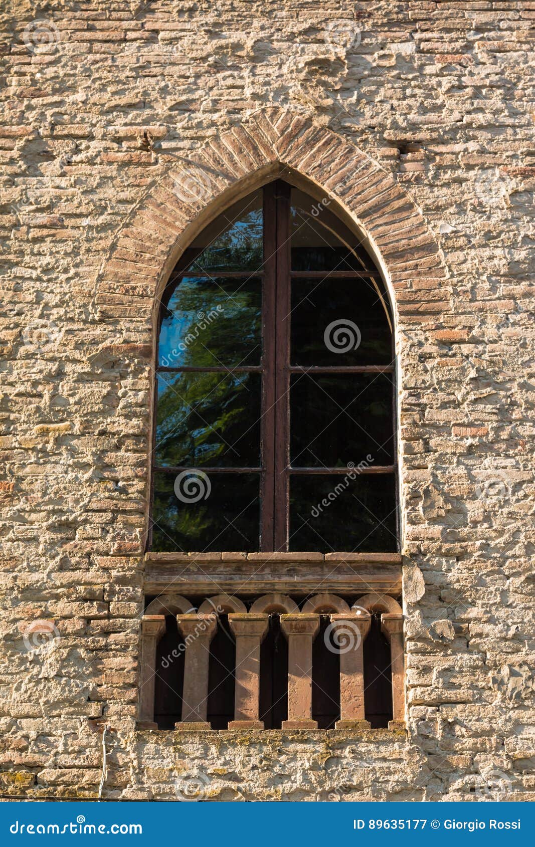Castle Window in Gothic Architecture in Europe Stock Image - Image of ...