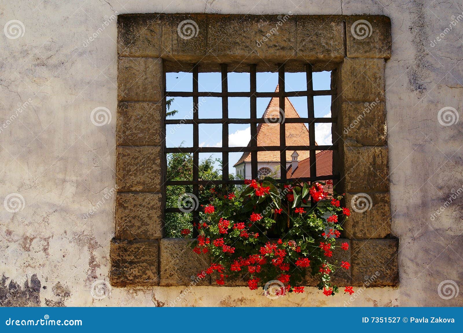 Castle Window In A Medieval Style. Double Arched Window On A Facade Of ...