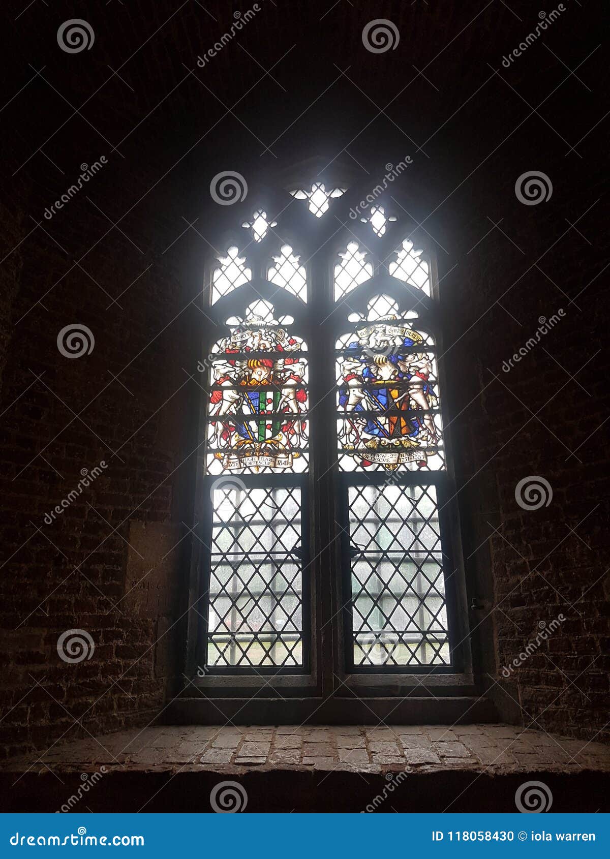 Castle window stock photo. Image of stain, window, colourful - 118058430