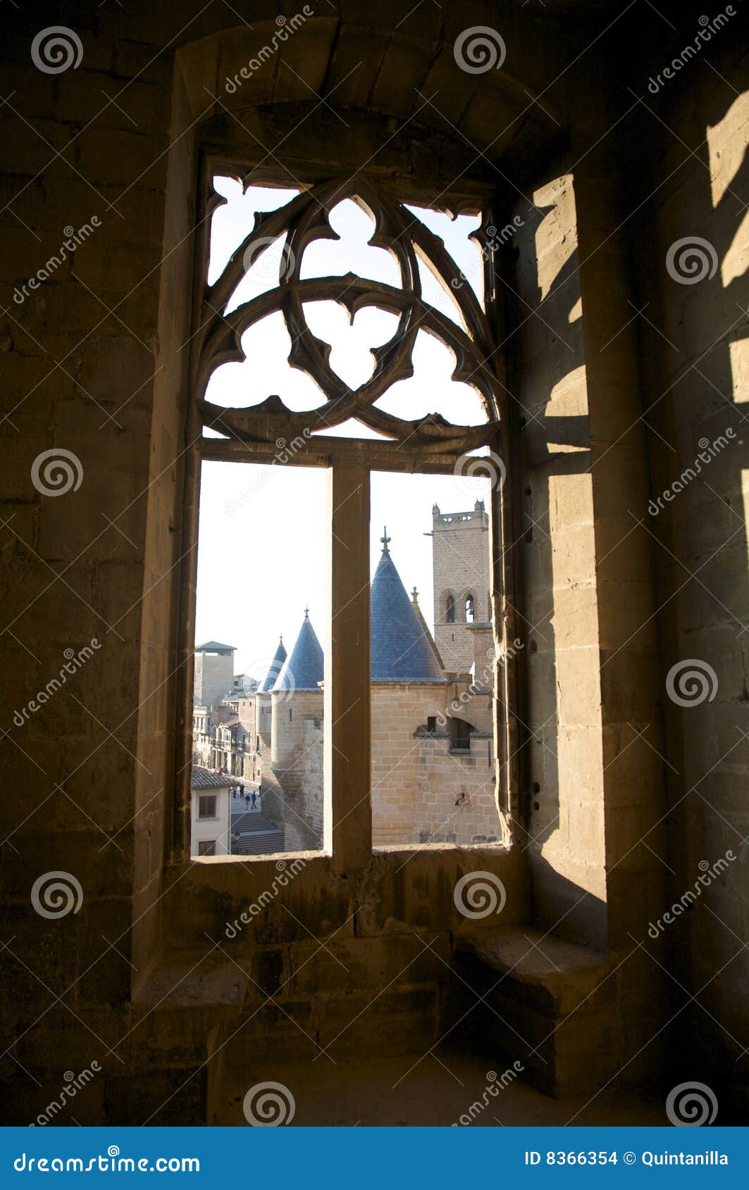 Castle window views stock photo. Image of window, olite - 8366354