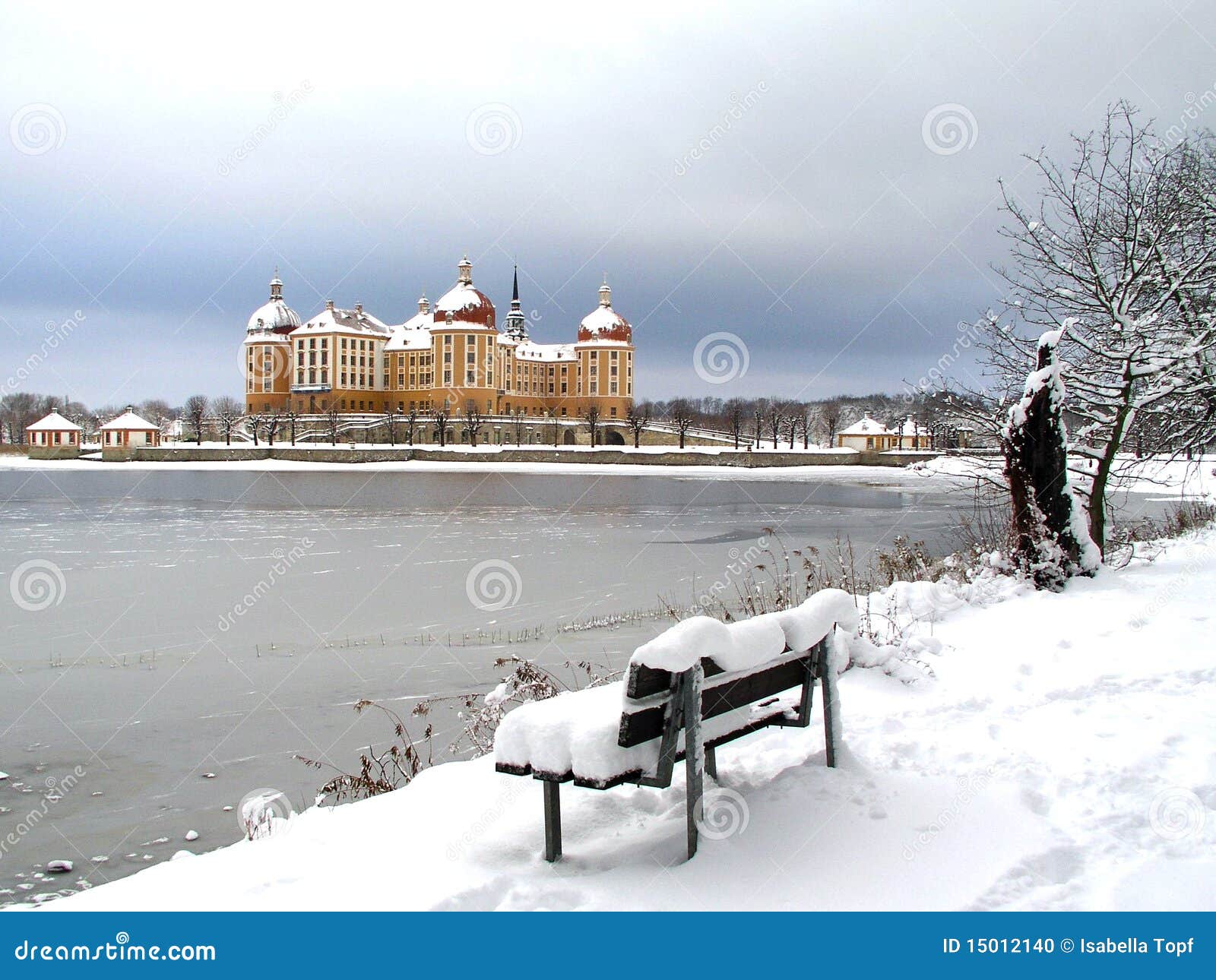 Castle in winter stock photo. Image of landscape, winter - 15012140