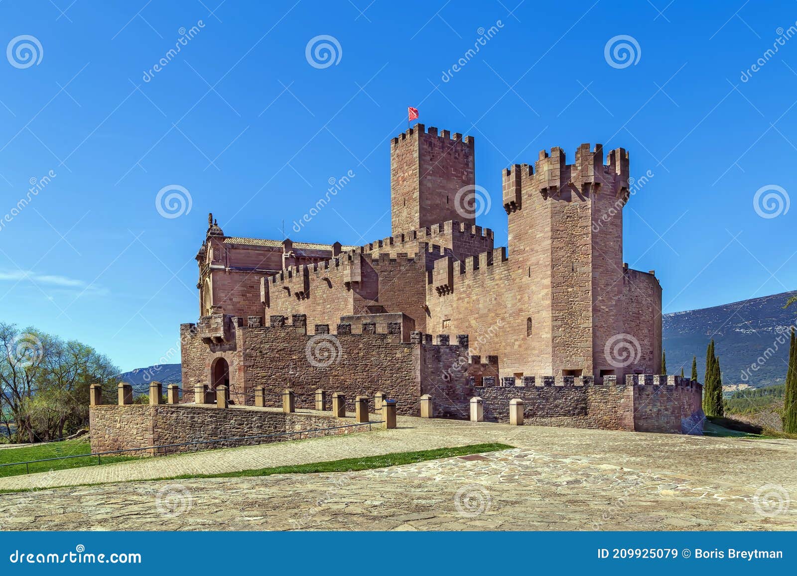 Castle of Xavier, Spain stock image. Image of landmark - 209925079