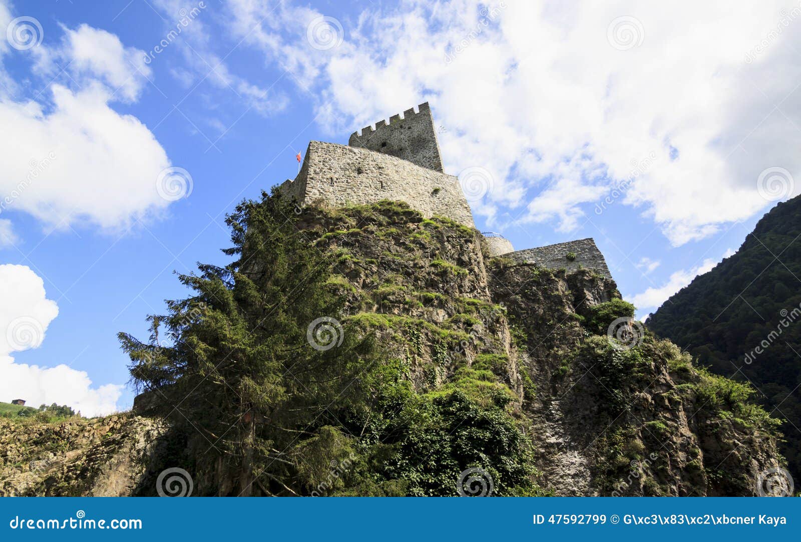 The Castle Zilkale on the Kackar Mountains in Turkey Stock Image ...