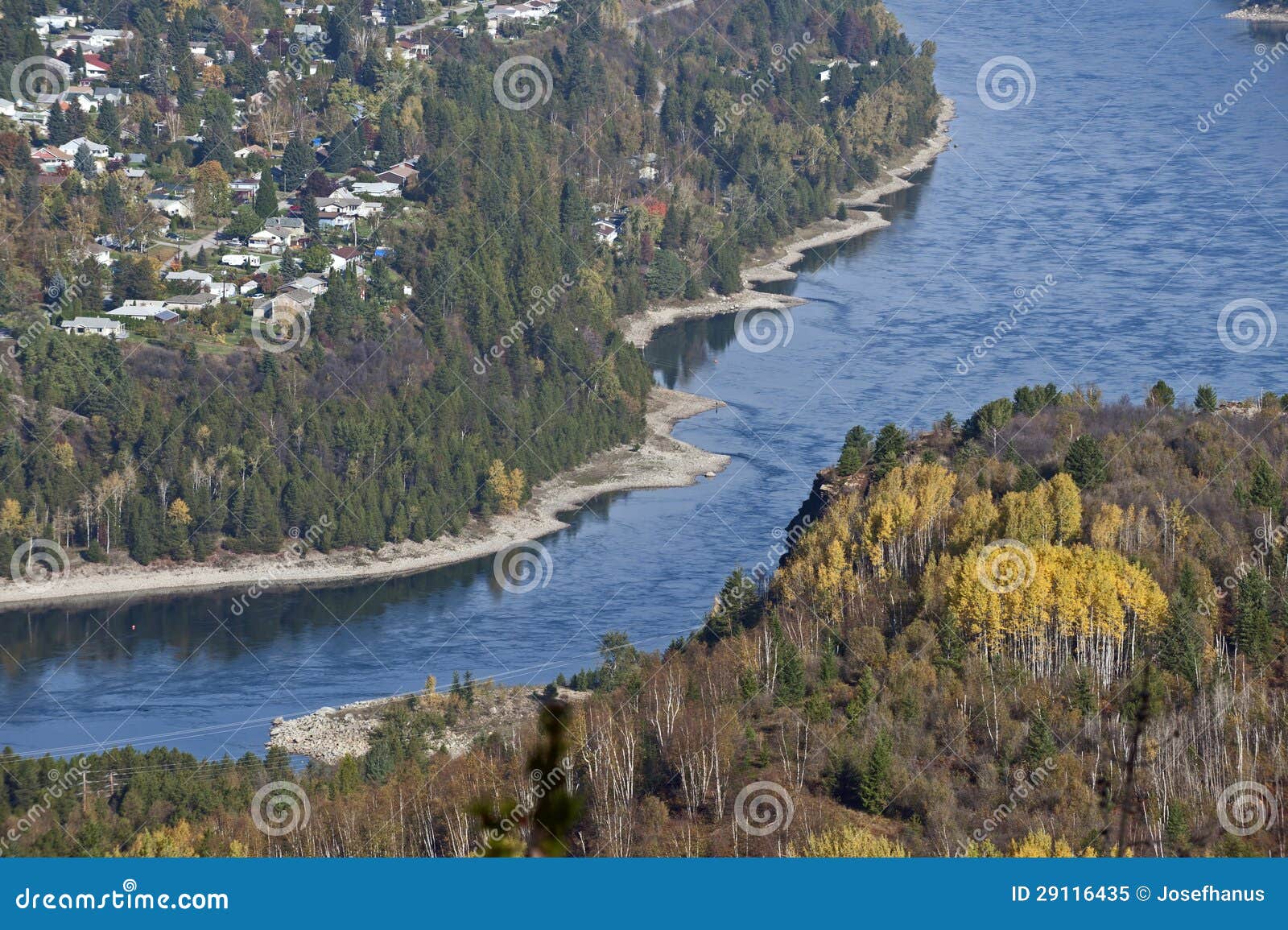 Castlegar and Kootenay River Stock Image - Image of fall, monashee ...