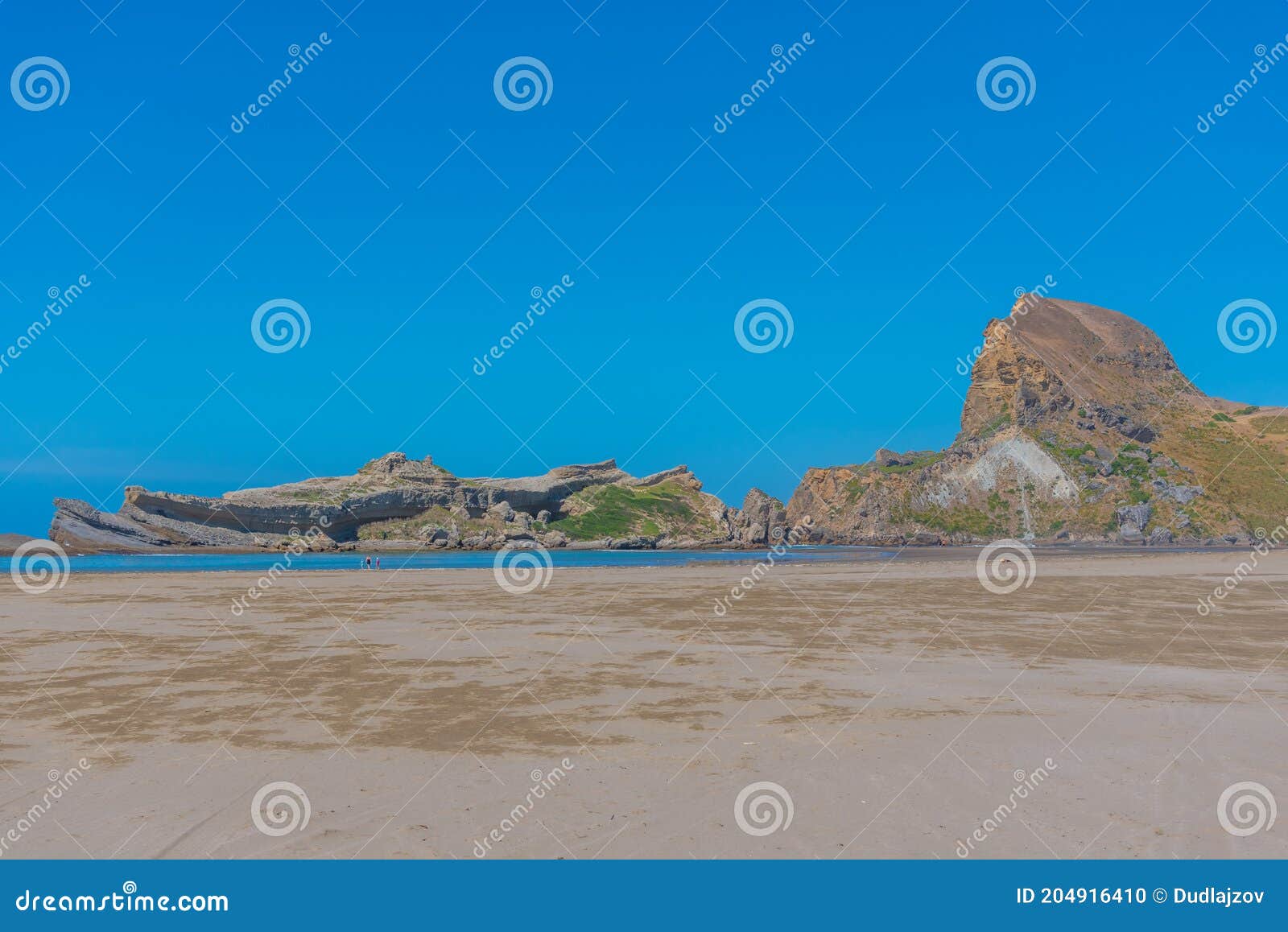 Castlepoint Beach in New Zealand Stock Photo - Image of coastline ...