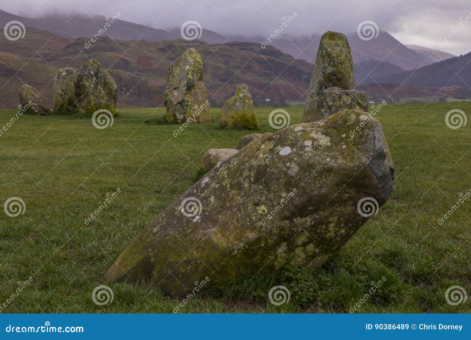 Castlerigg Stone Circle in the Lake District Stock Image - Image of ...