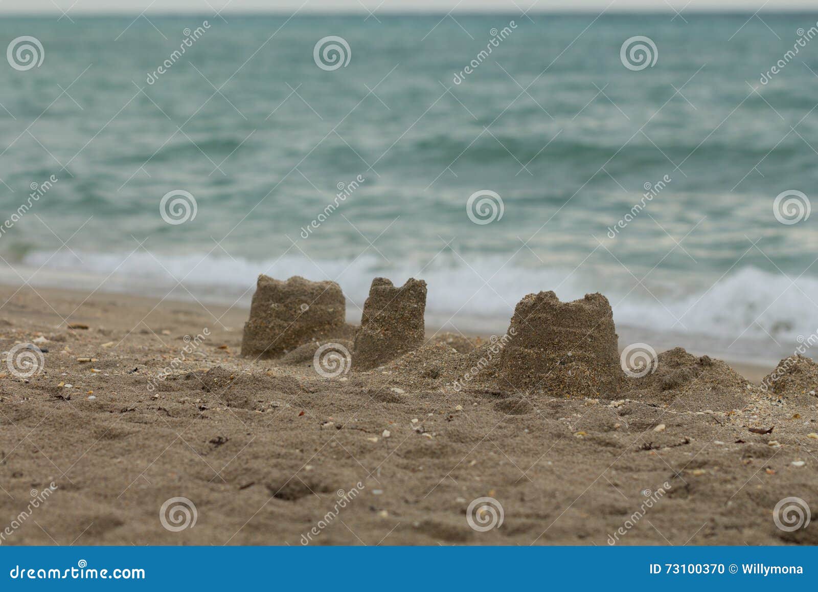 Castles made with sand stock photo. Image of sand, beach - 73100370