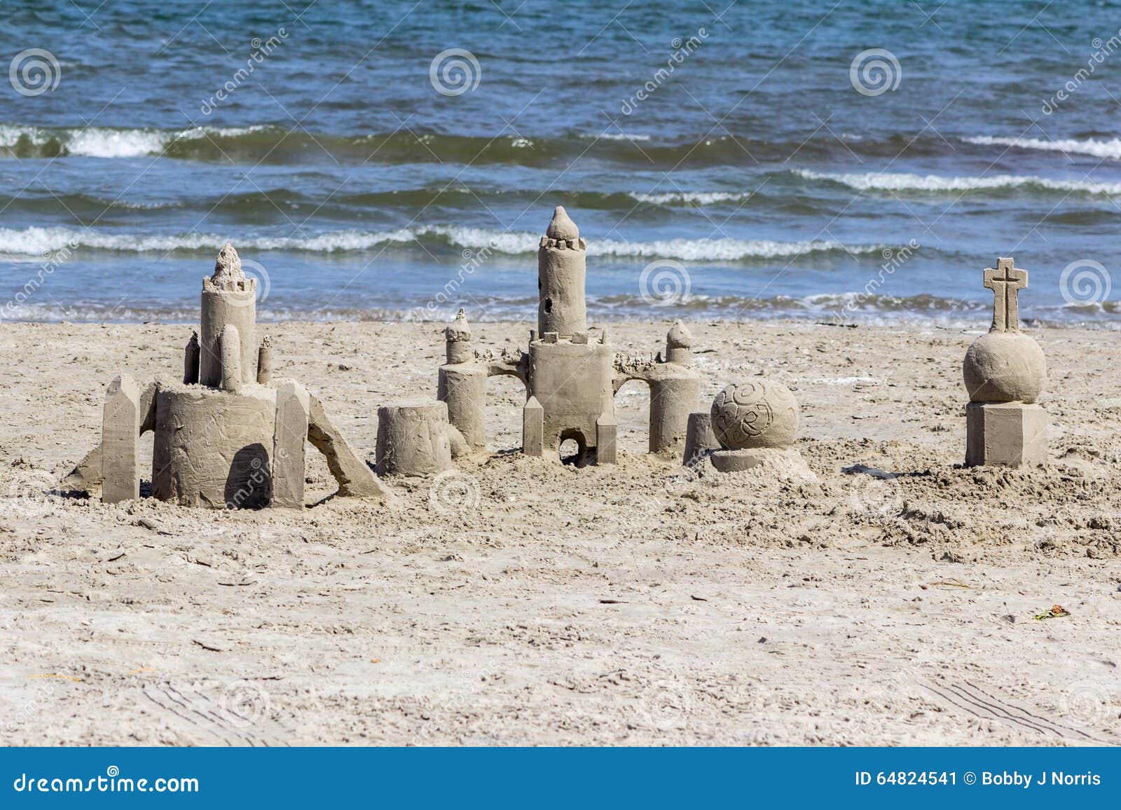 Castles in the Sand, Port Aransas Texas Stock Image - Image of water ...