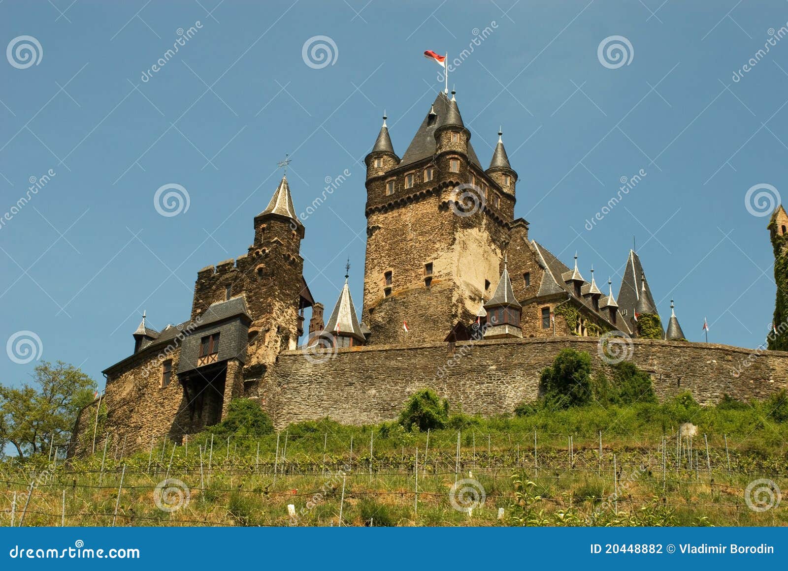Castles of Southern Germany Stock Photo - Image of flag, hill: 20448882