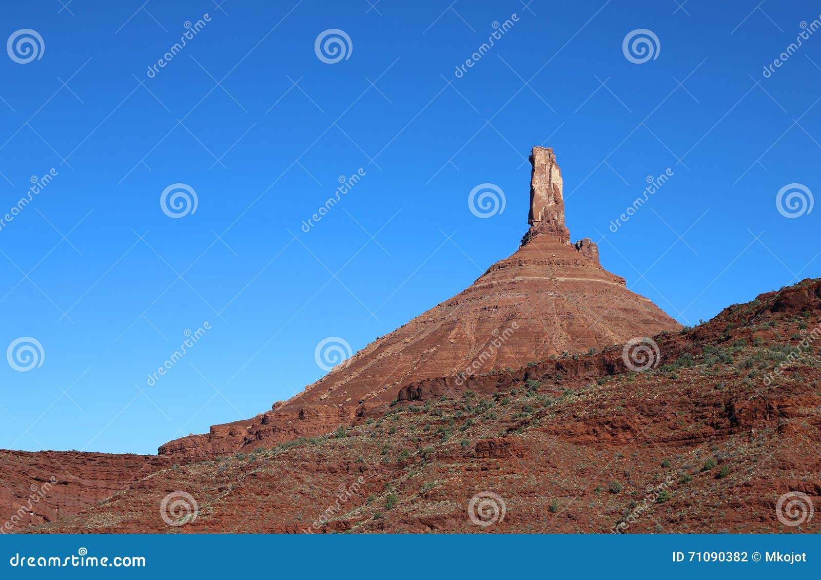 Castleton Tower stock photo. Image of scene, tourism - 71090382