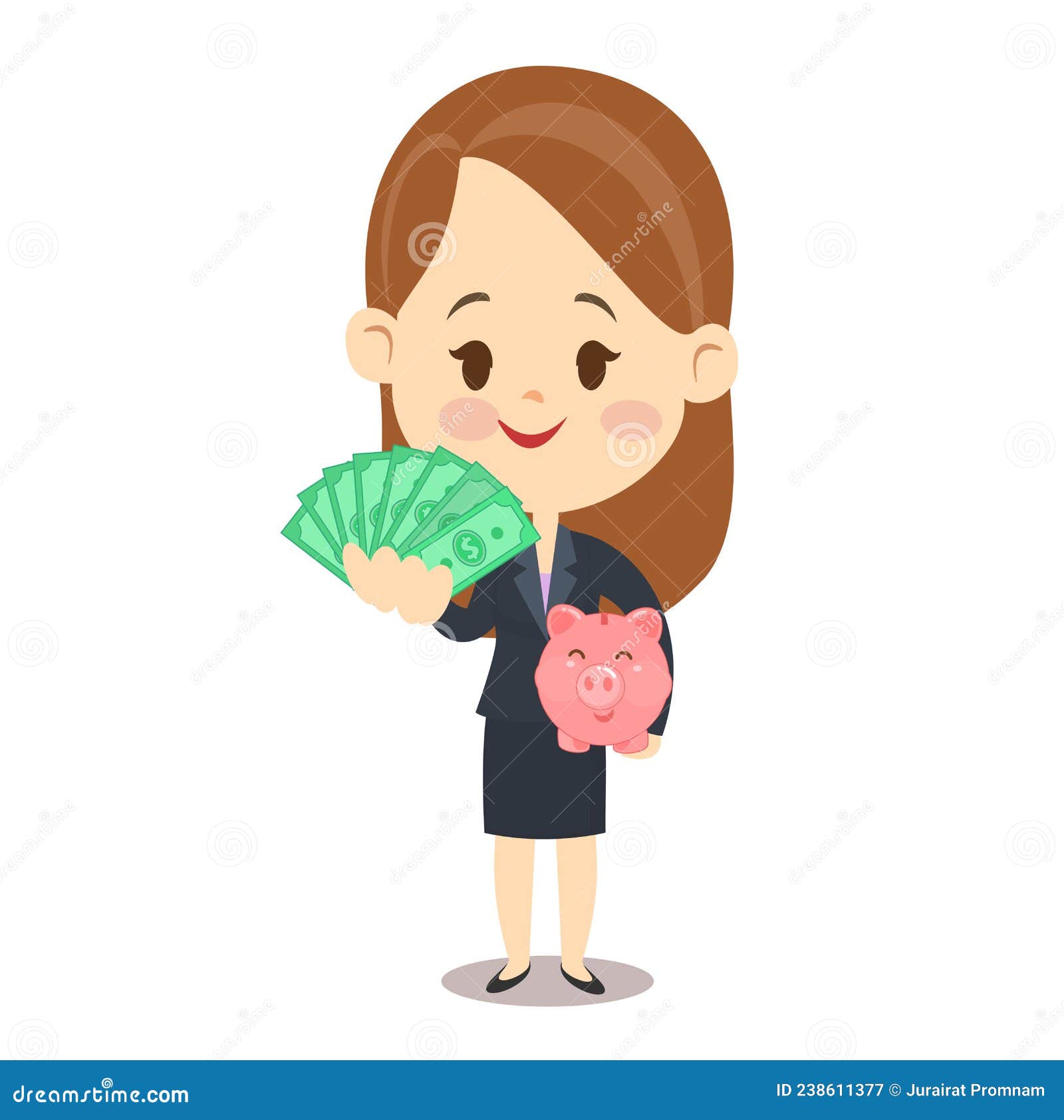 Cartoon the Money Character Vector. Stock Vector - Illustration of ...