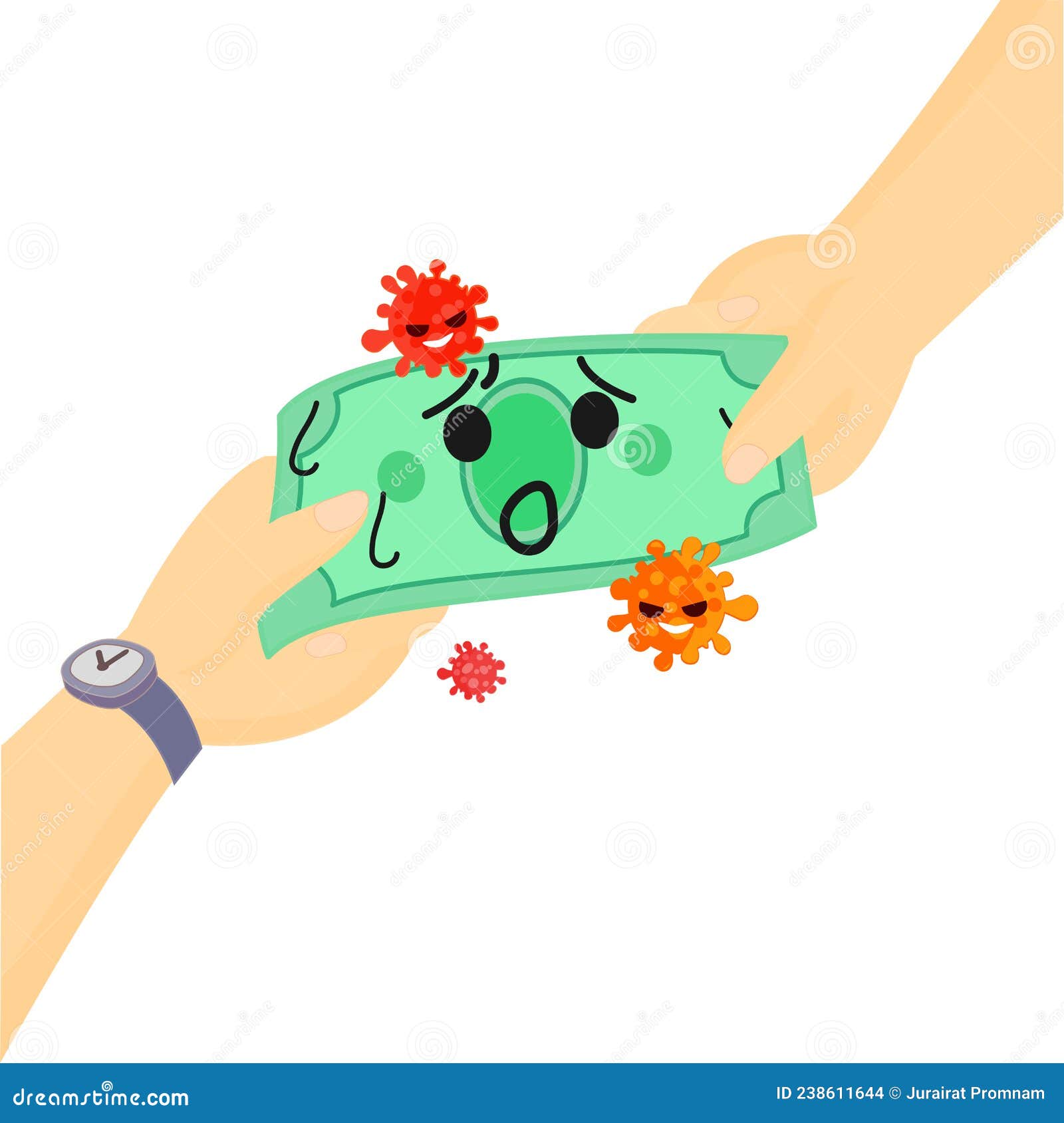Cartoon the Money Character Vector. Stock Vector - Illustration of ...