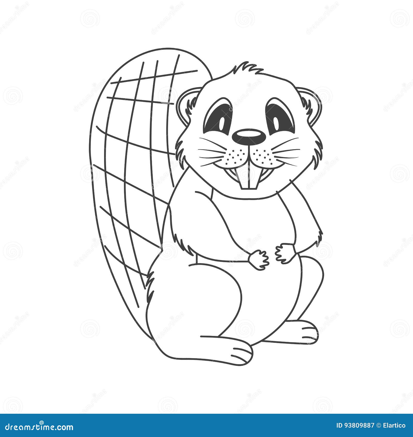 Castor ilustración del vector. Ilustración de animal - 93809887