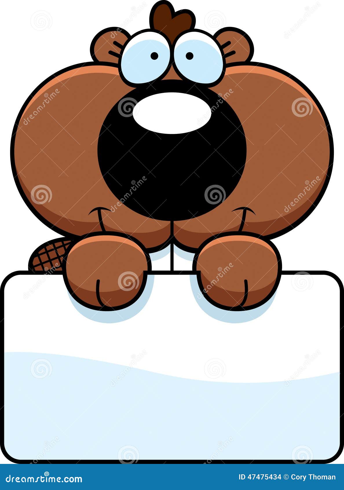 Castor Kit Sign De La Historieta Ilustración del Vector - Ilustración ...