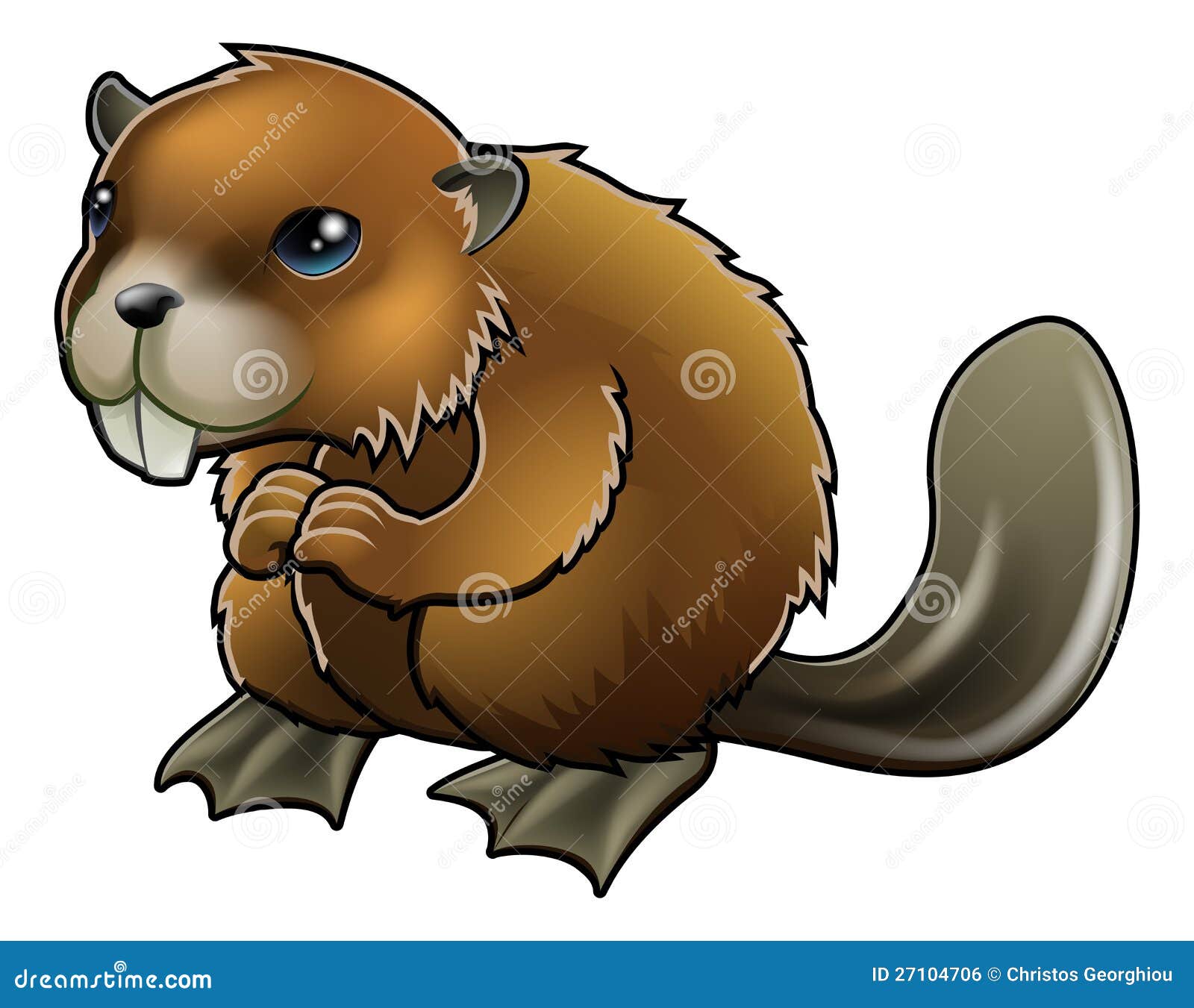 Castor lindo ilustración del vector. Ilustración de historieta - 27104706