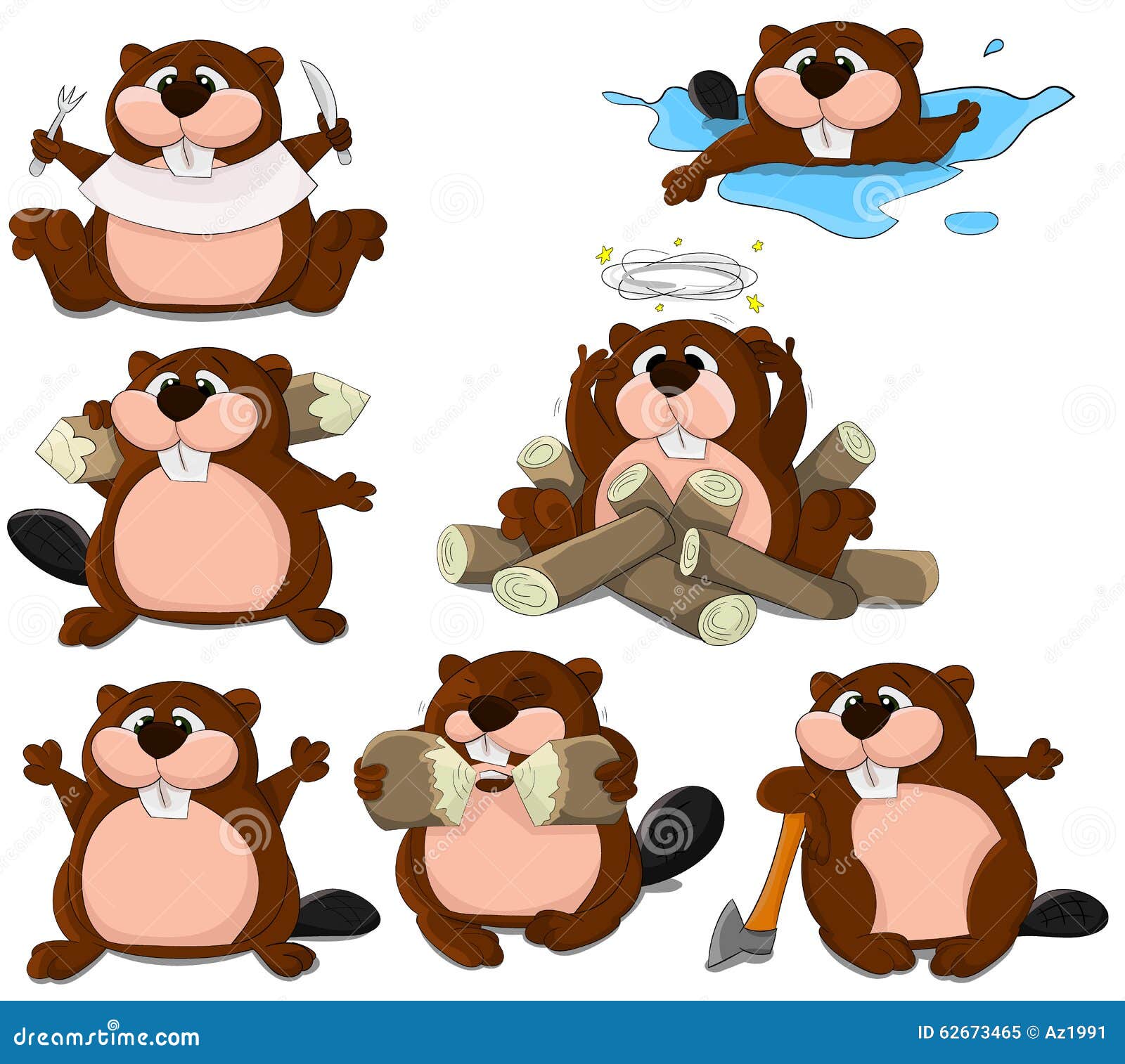 Castores Ilustraciones Stock, Vectores, Y Clipart – (591 Ilustraciones ...
