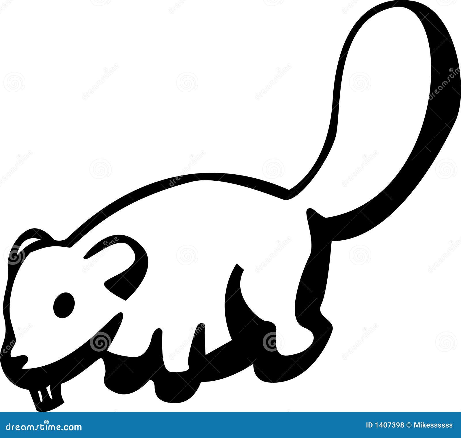 Castoro illustrazione vettoriale. Illustrazione di creatura - 1407398