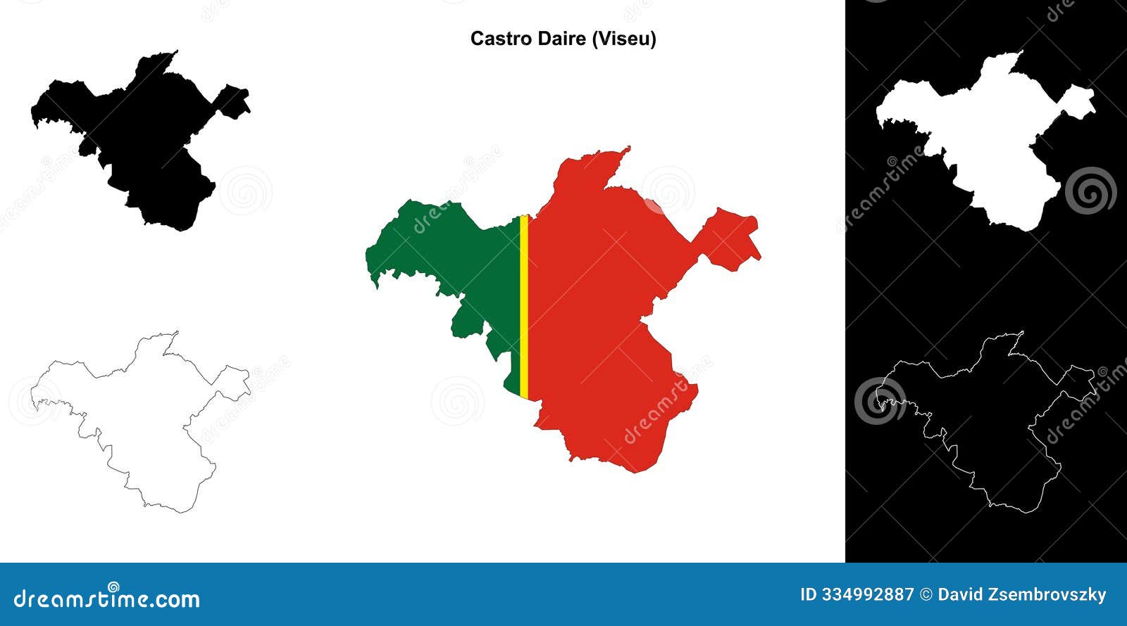 Castro Daire outline map stock illustration. Illustration of ...