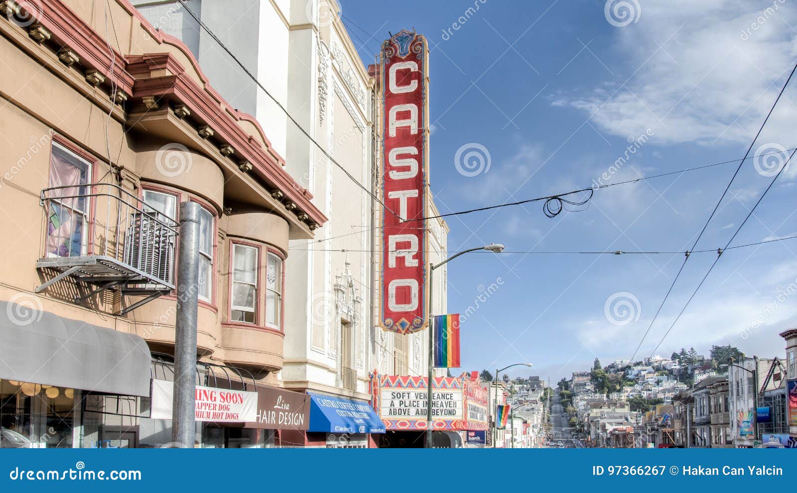 Castro Theatre Sign, Castro District, San Francisco Editorial ...