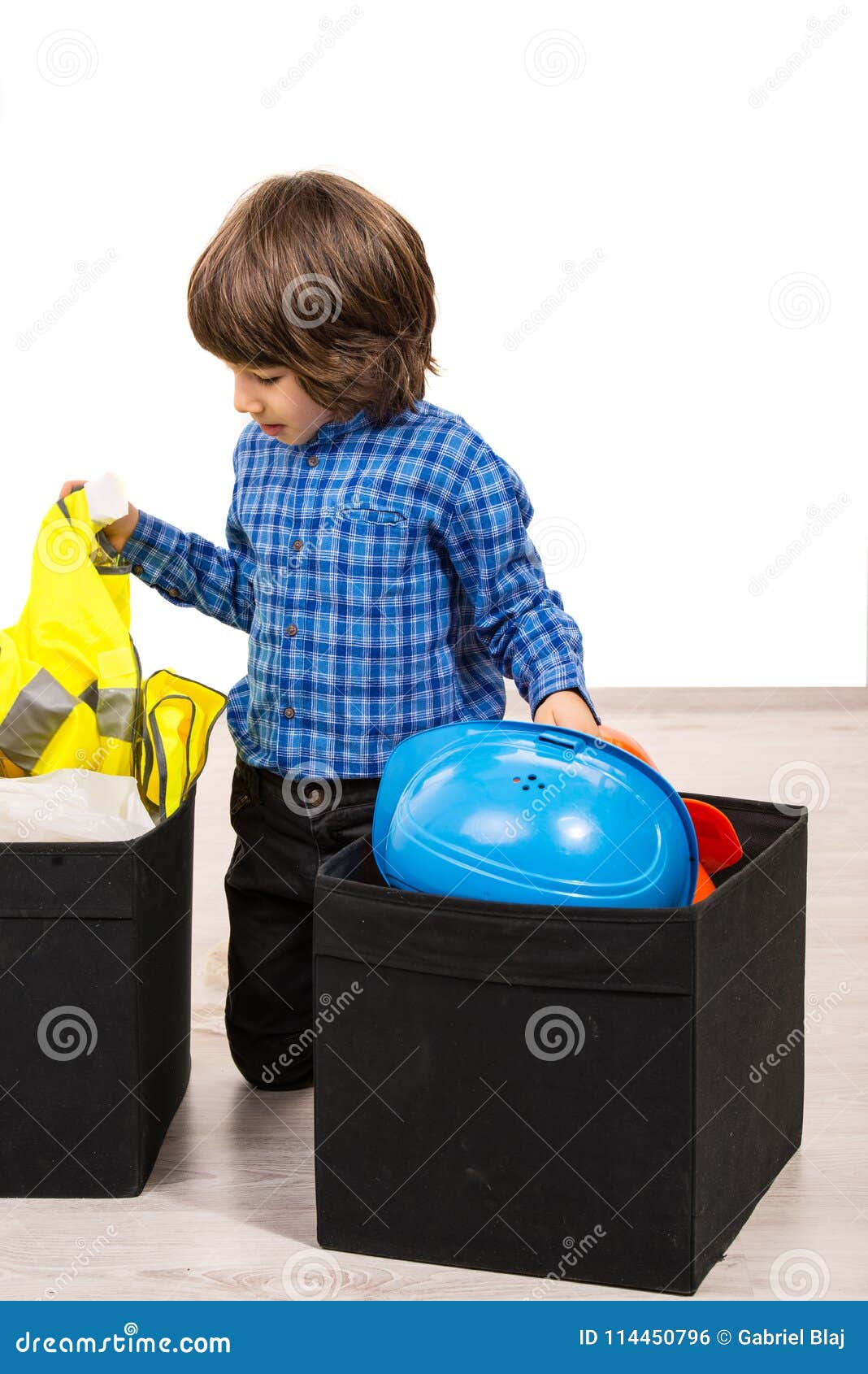 Casual Boy with Boxes with Tools Stock Photo - Image of beauty, people ...