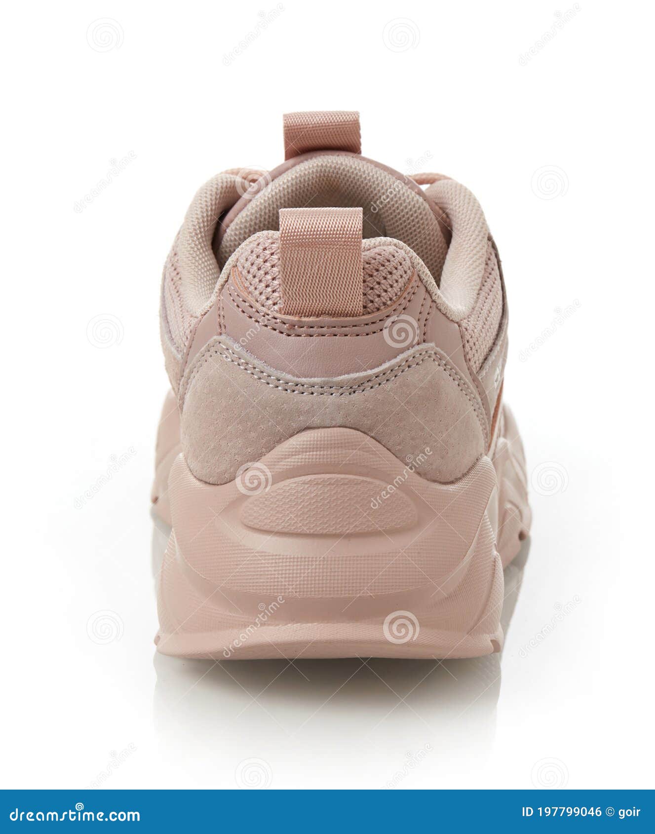 Casual Brown Shoes Back View Stock Photo - Image of casual, view: 197799046