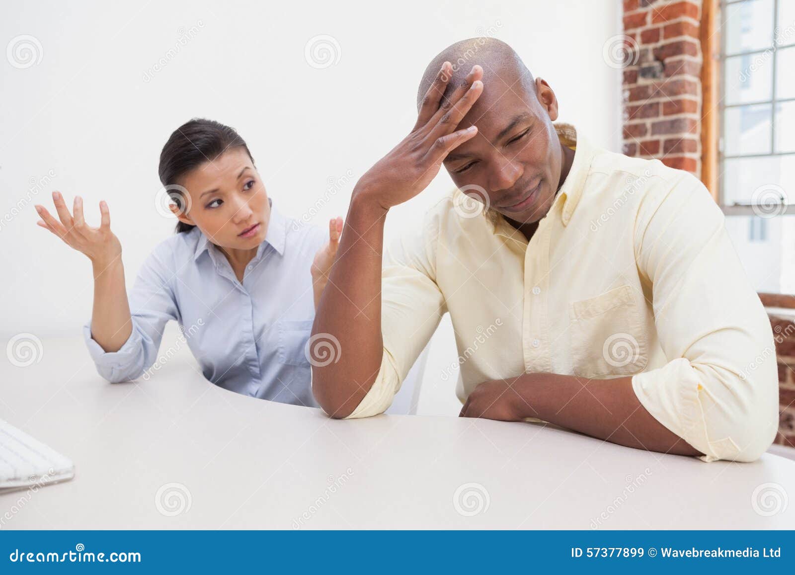 Casual Business Colleagues Having an Argument Stock Image - Image of ...