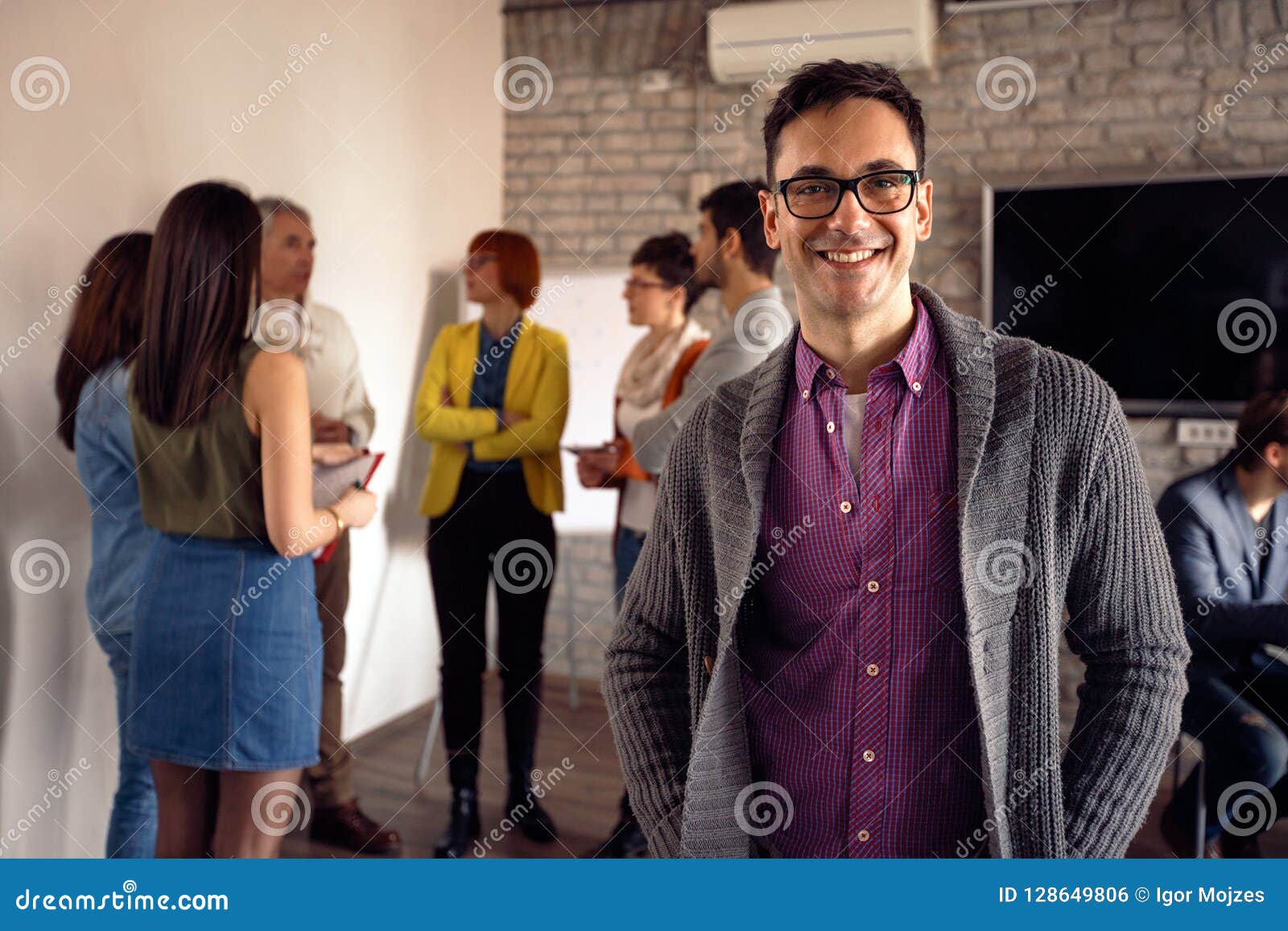 Casual Business Man Office Worker in Office Stock Photo - Image of ...