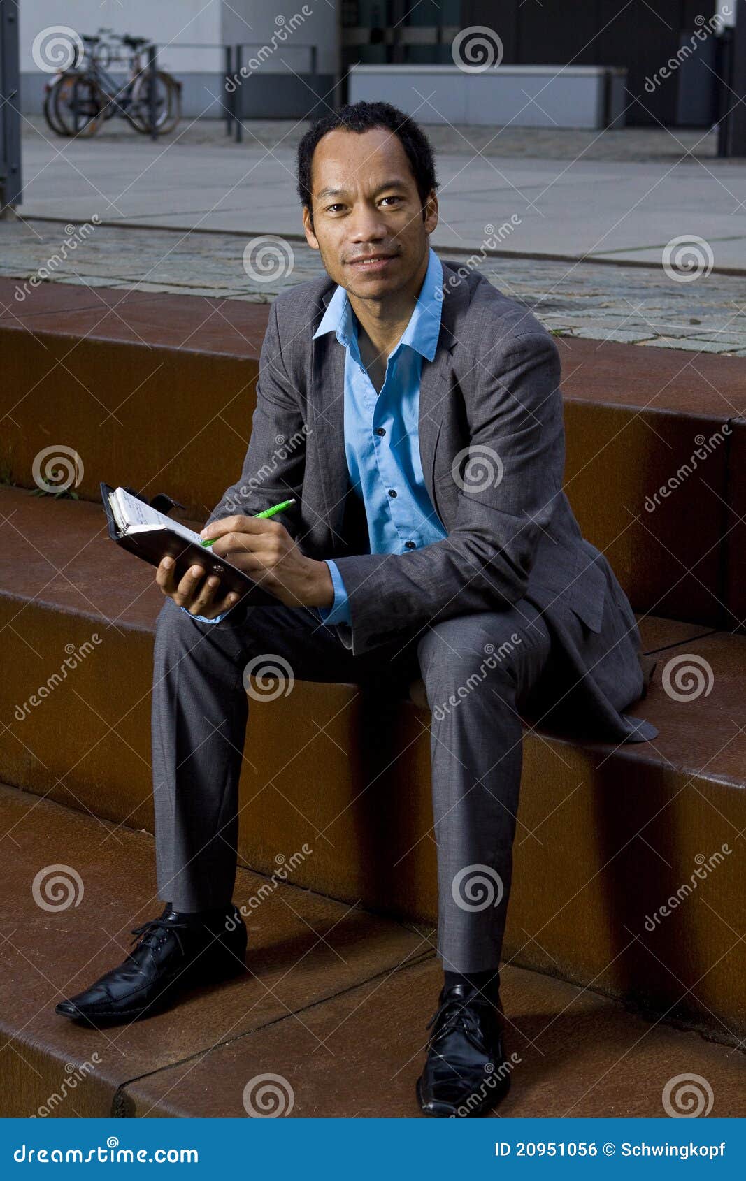 Casual Business Man Working Out of Office Stock Photo - Image of ...