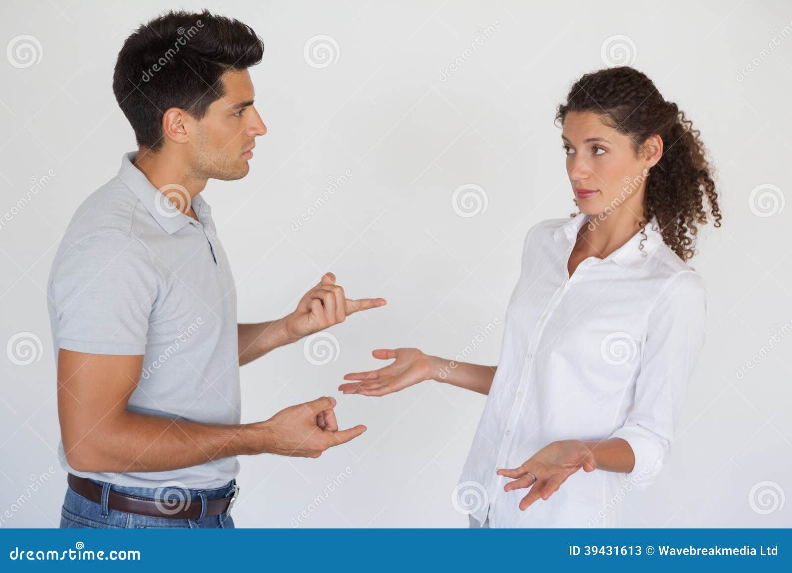 Casual Business Partners Having an Argument Stock Image - Image of ...