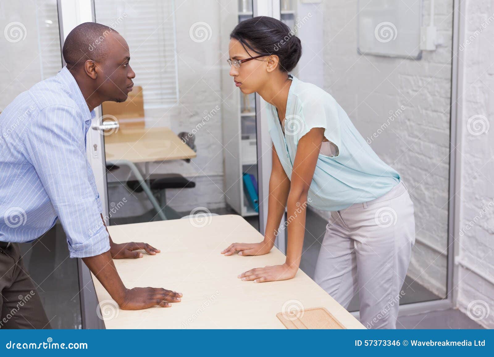 Casual Business Partners Having an Argument Stock Photo - Image of ...