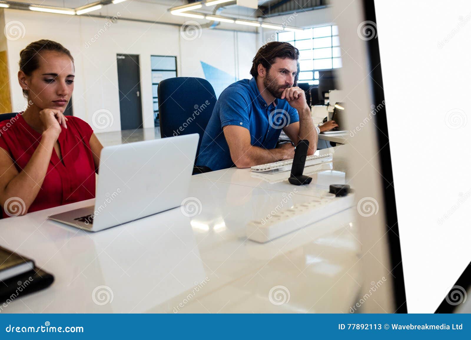 Casual Business People Using Technology Stock Image - Image of career ...