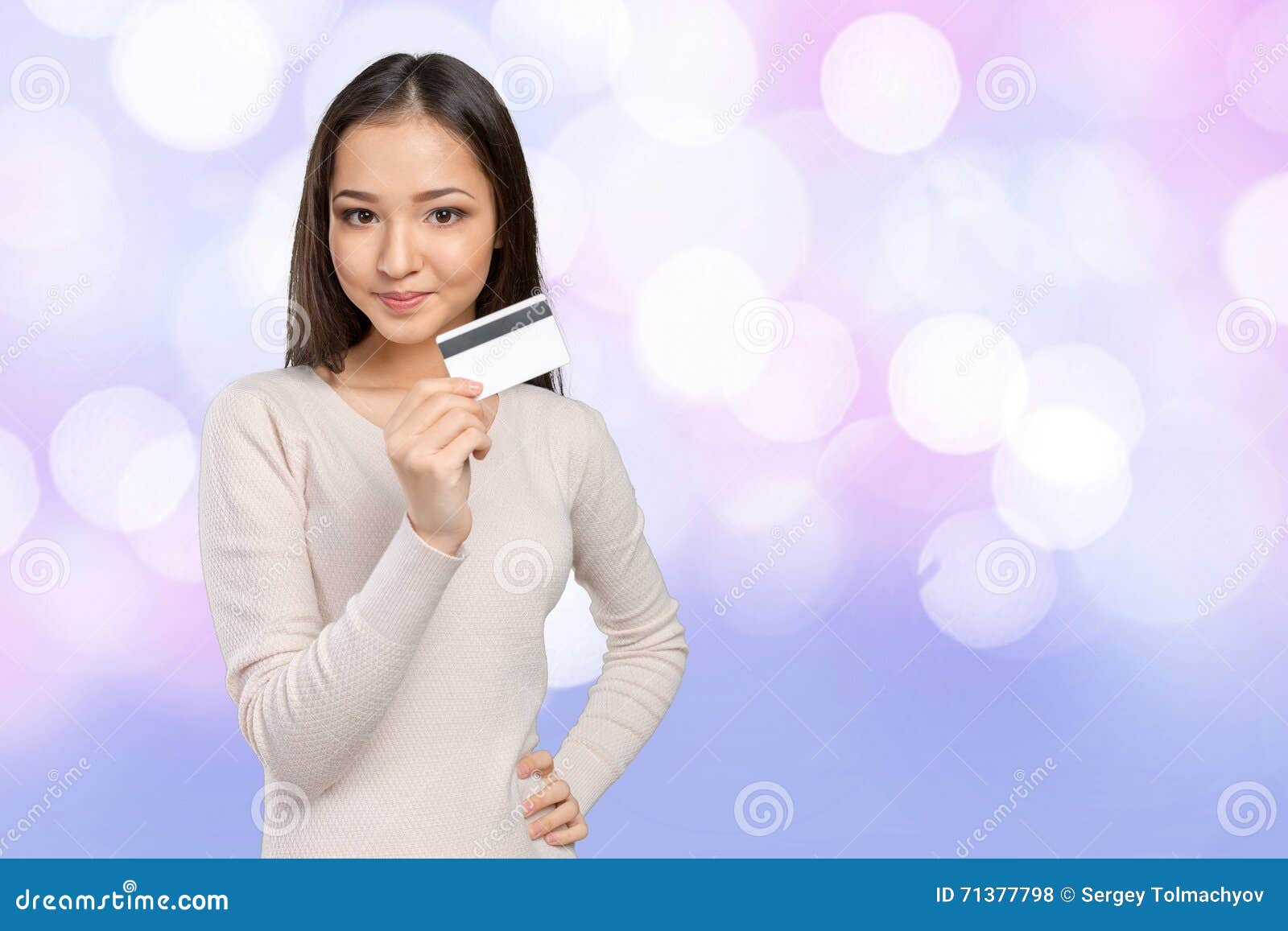 Casual Business Woman Showing Credit Card Stock Photo - Image of hand ... Casual Business Woman Showing Credit Card Stock Photo - Image of hand ...
