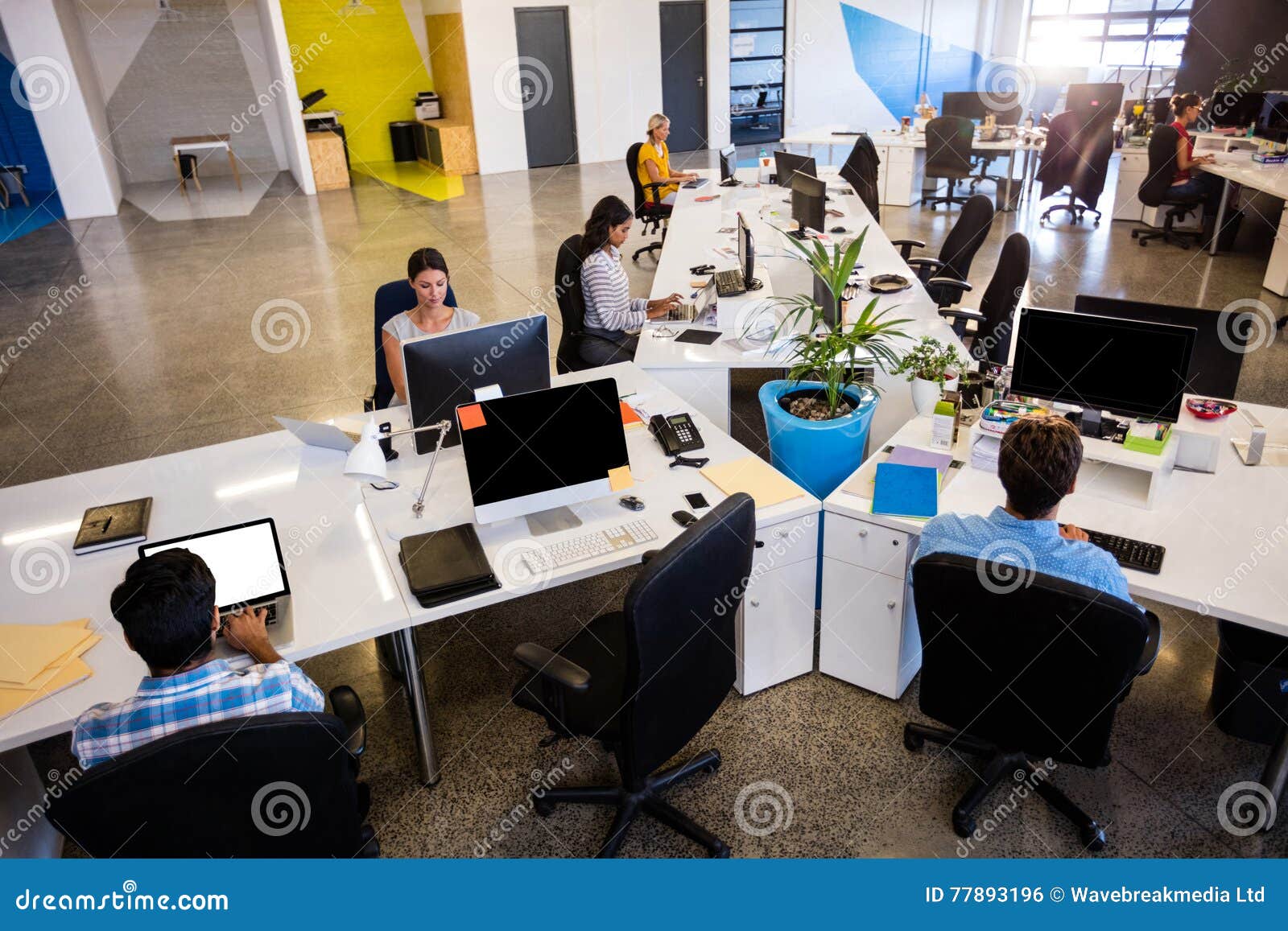 Casual Colleagues Using Technology Stock Photo - Image of caucasian ...