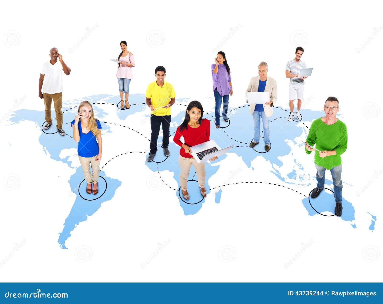 Casual Diverse People and Connection Concepts Stock Photo - Image of ...