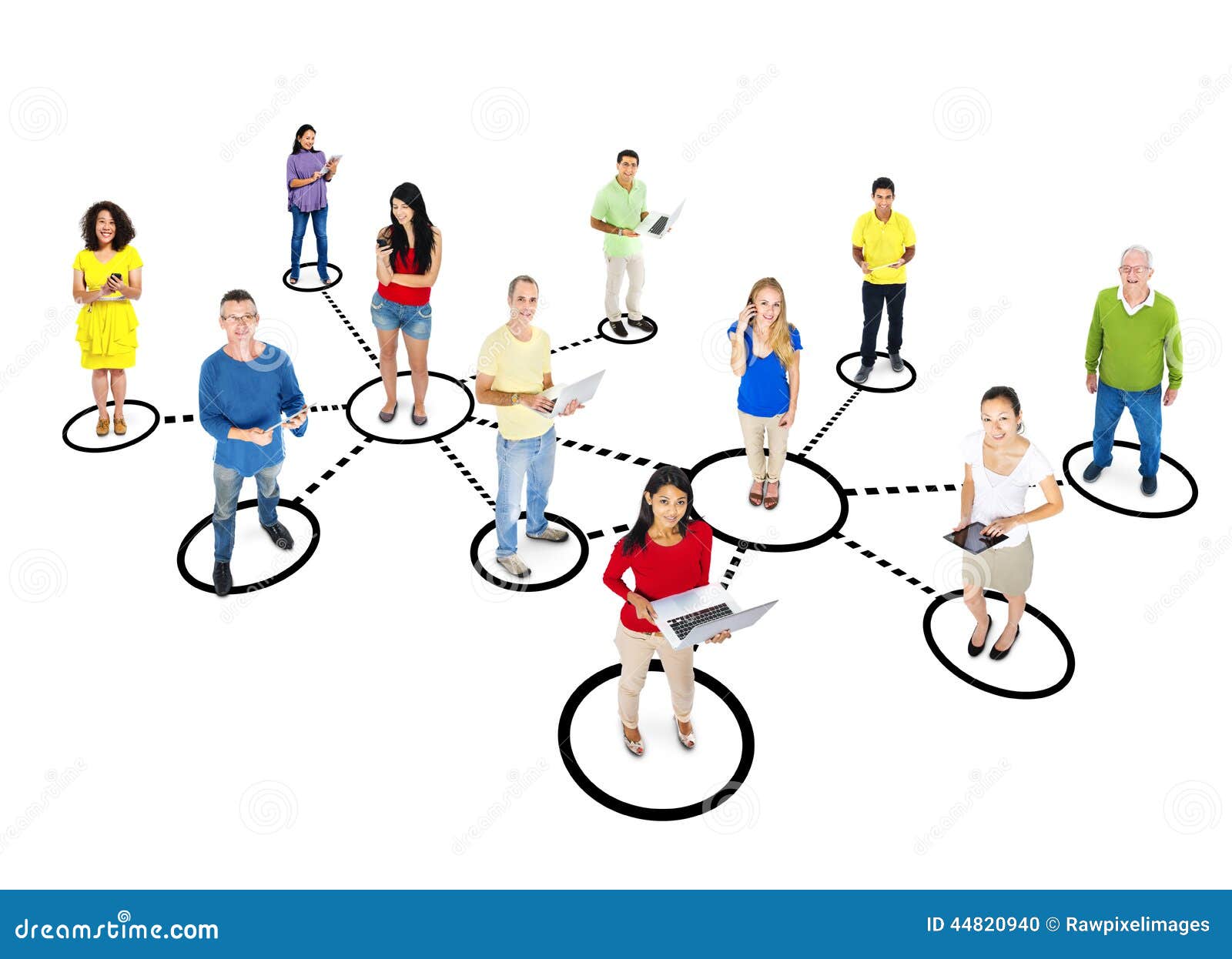 Casual Diverse People and Connection Concepts Stock Photo - Image of ...