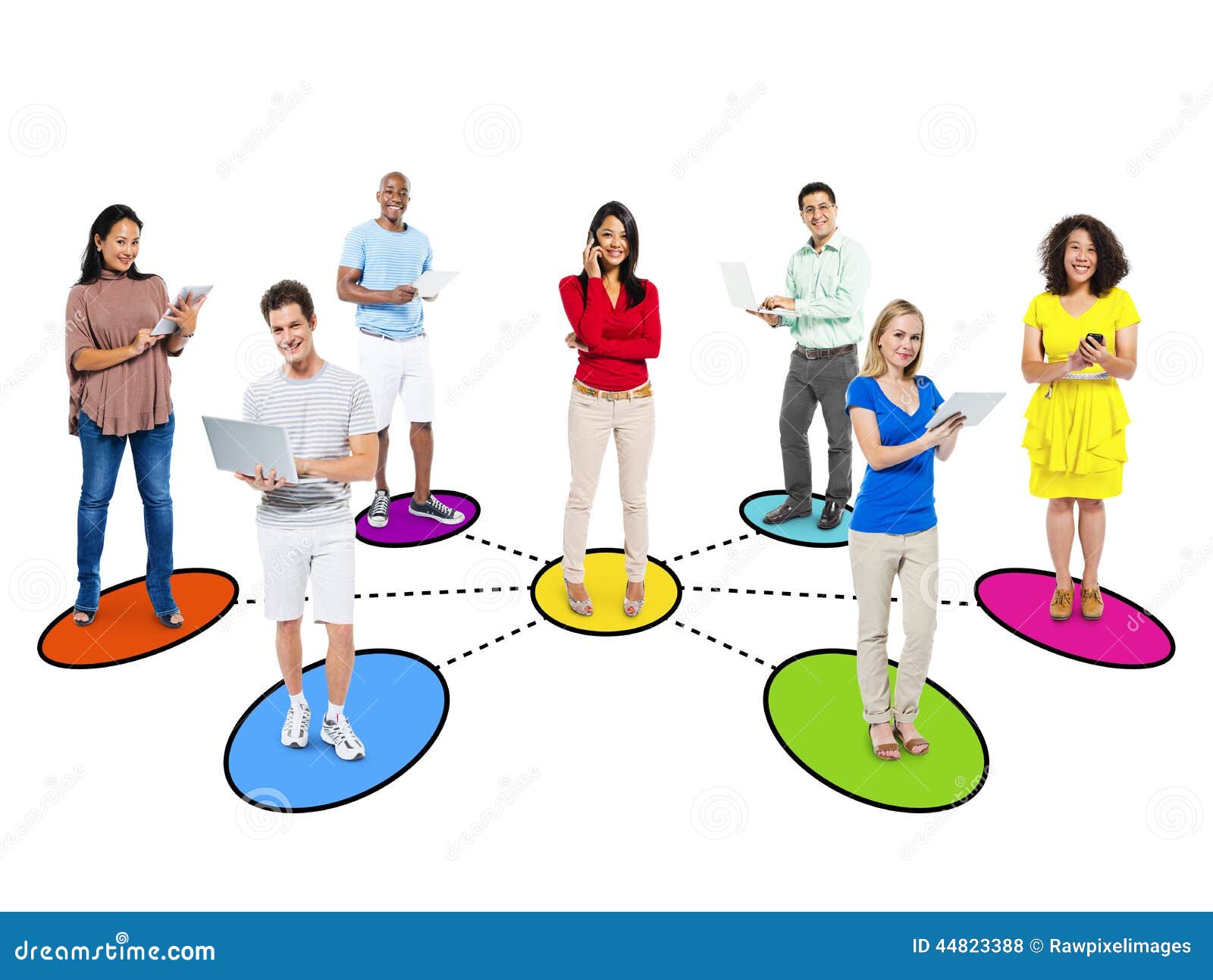 Casual Diverse People And Connection Concepts Royalty-Free Stock Photo ...