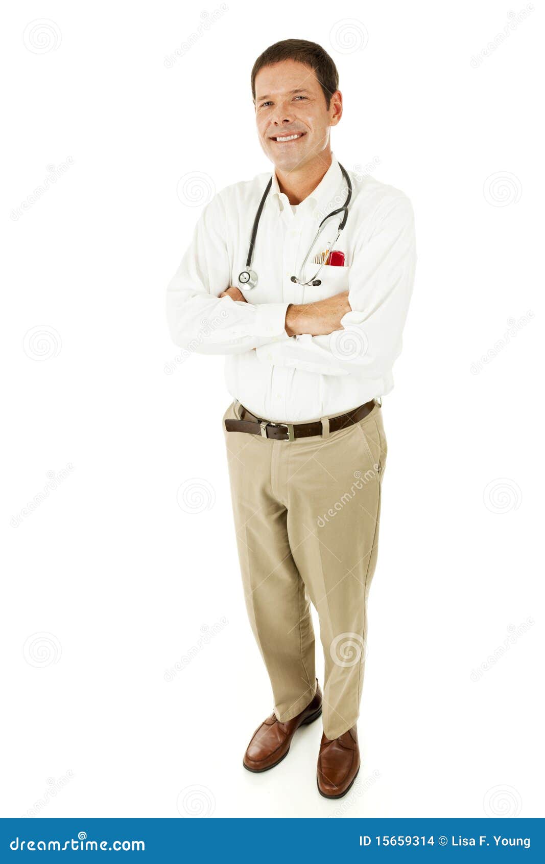 Casual Doctor - Full Body stock photo. Image of khaki - 15659314