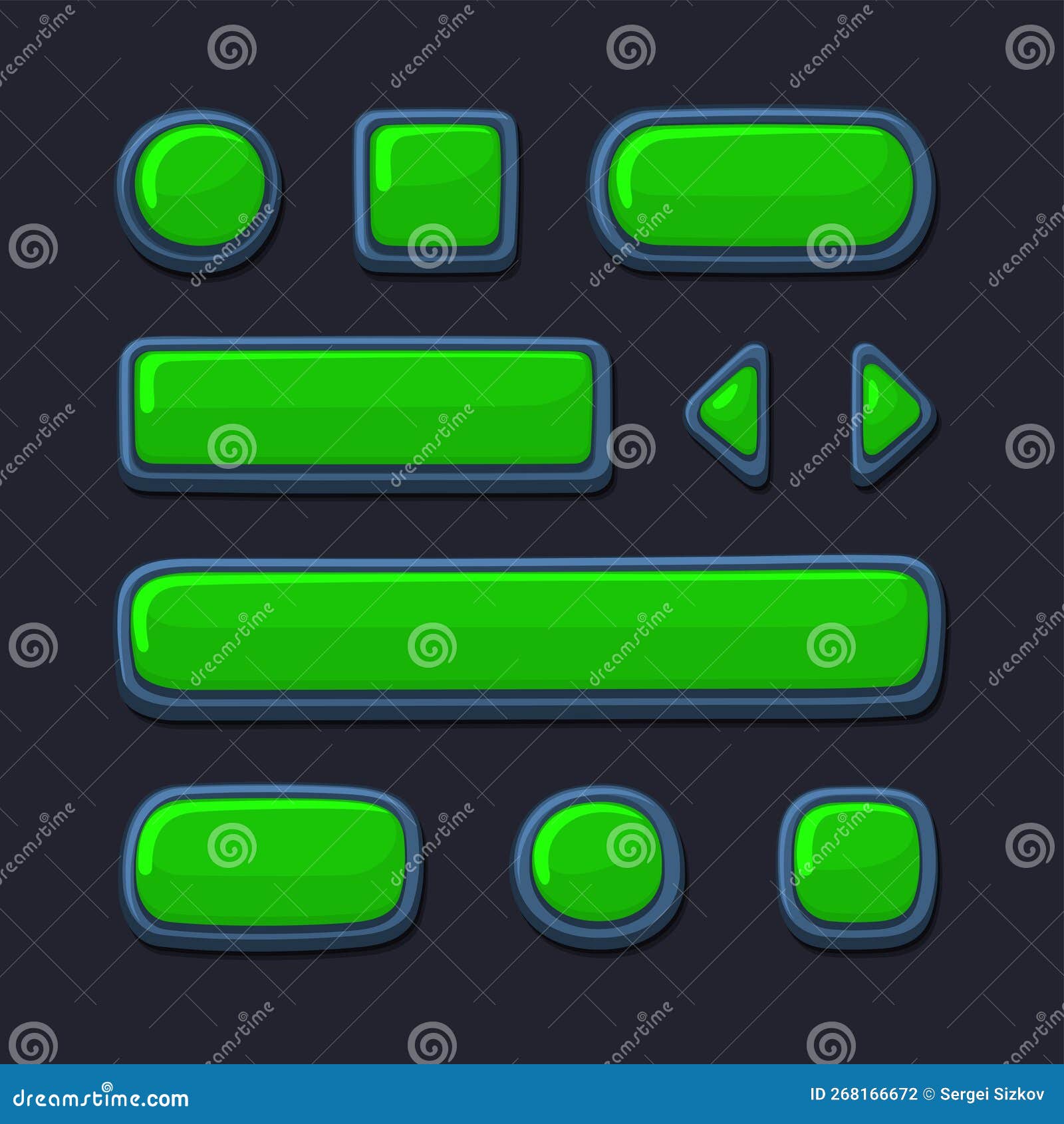 Casual Game UI Kit Buttons Set. Cartoon Style Stock Illustration ... Casual Game UI Kit Buttons Set. Cartoon Style Stock Illustration ...