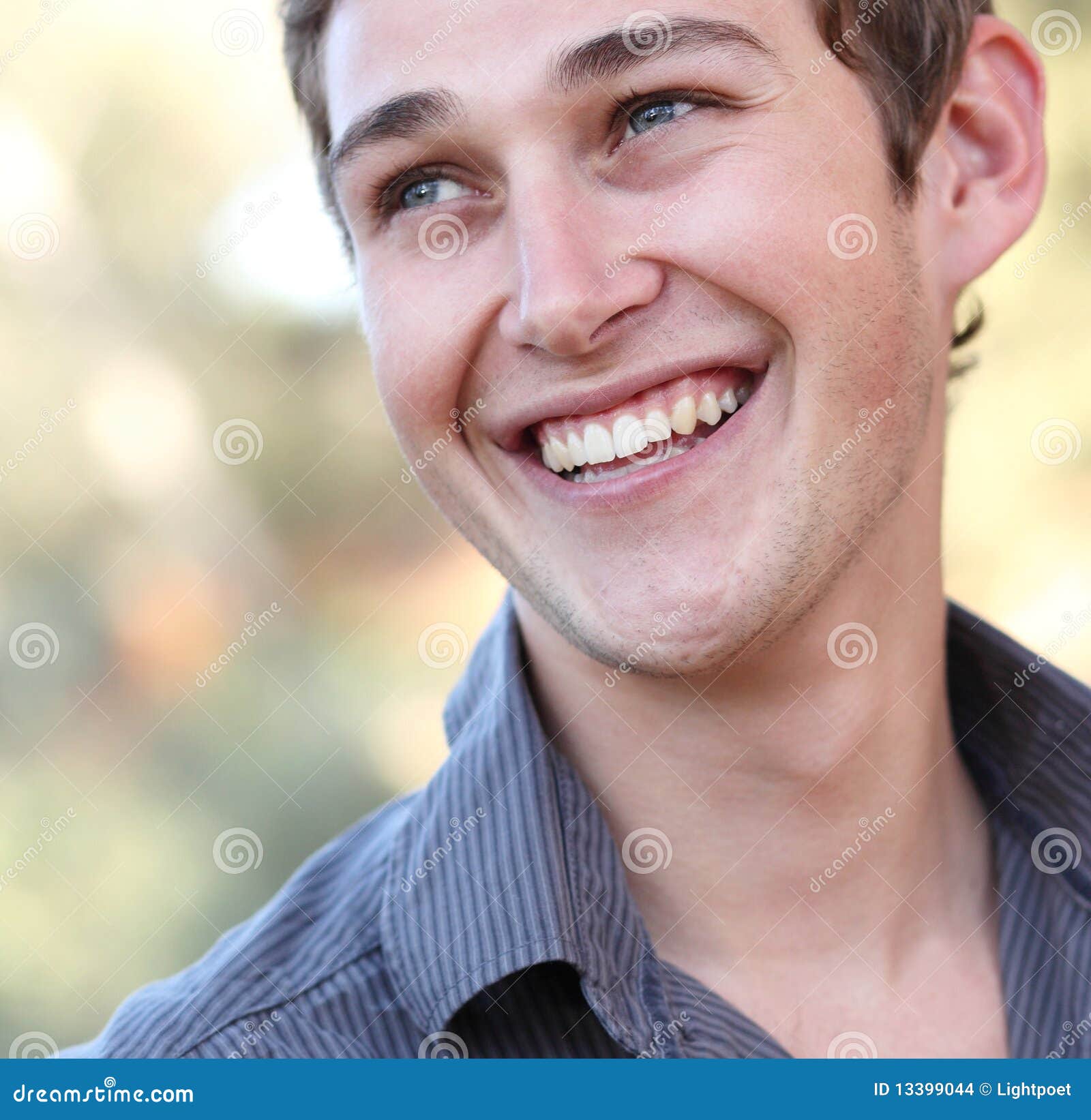 Casual Handsome Young Man Smiling Stock Photo - Image of life, model ...