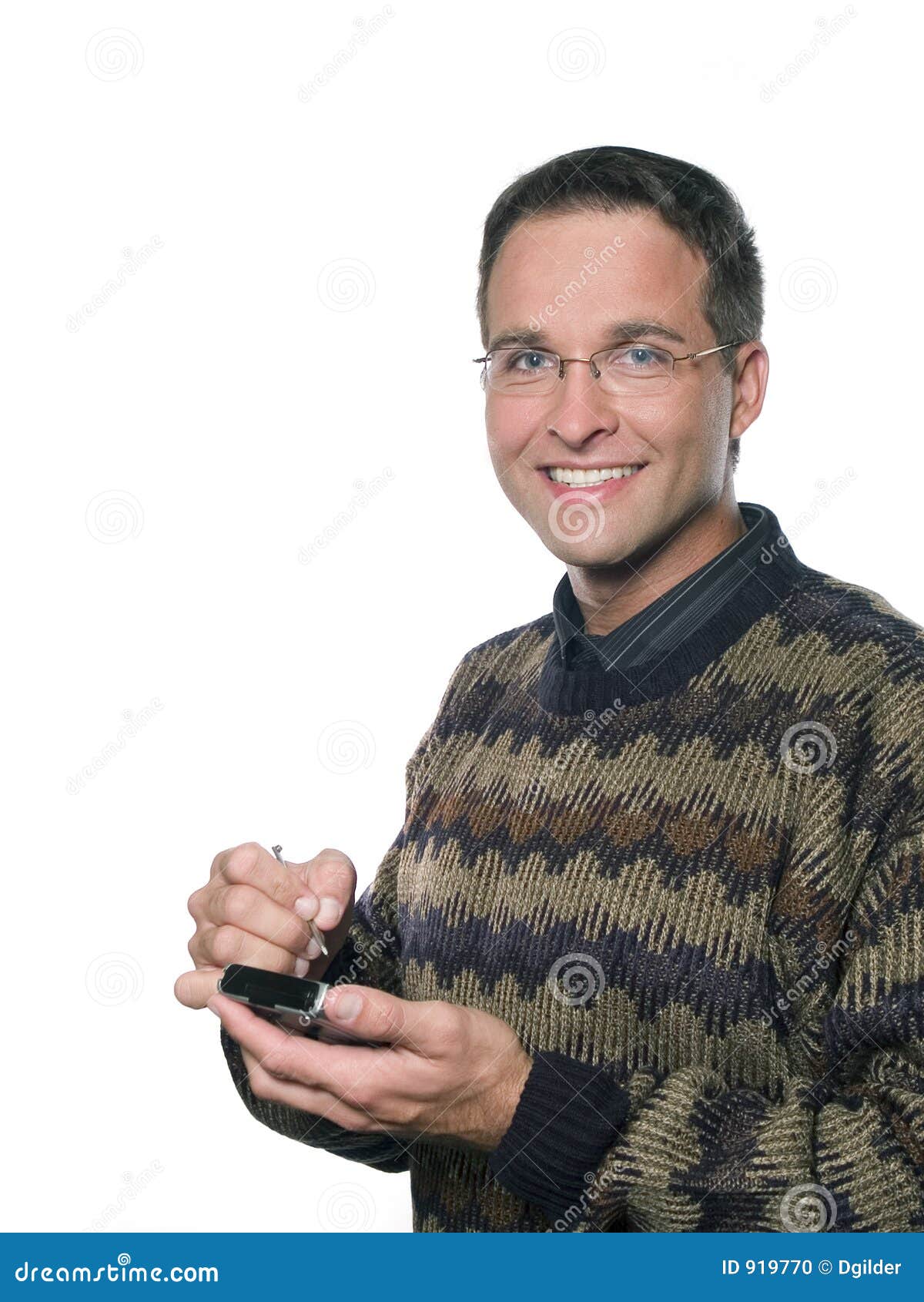 Casual happy gadget man 2 stock photo. Image of happiness - 919770