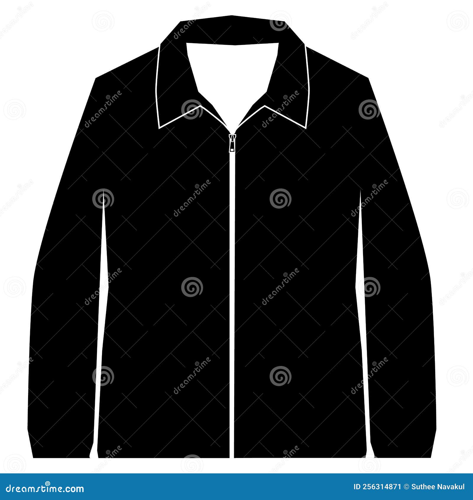 Casual Jacket Icon on White Background. Jacket Sign. Flat Style Stock ...