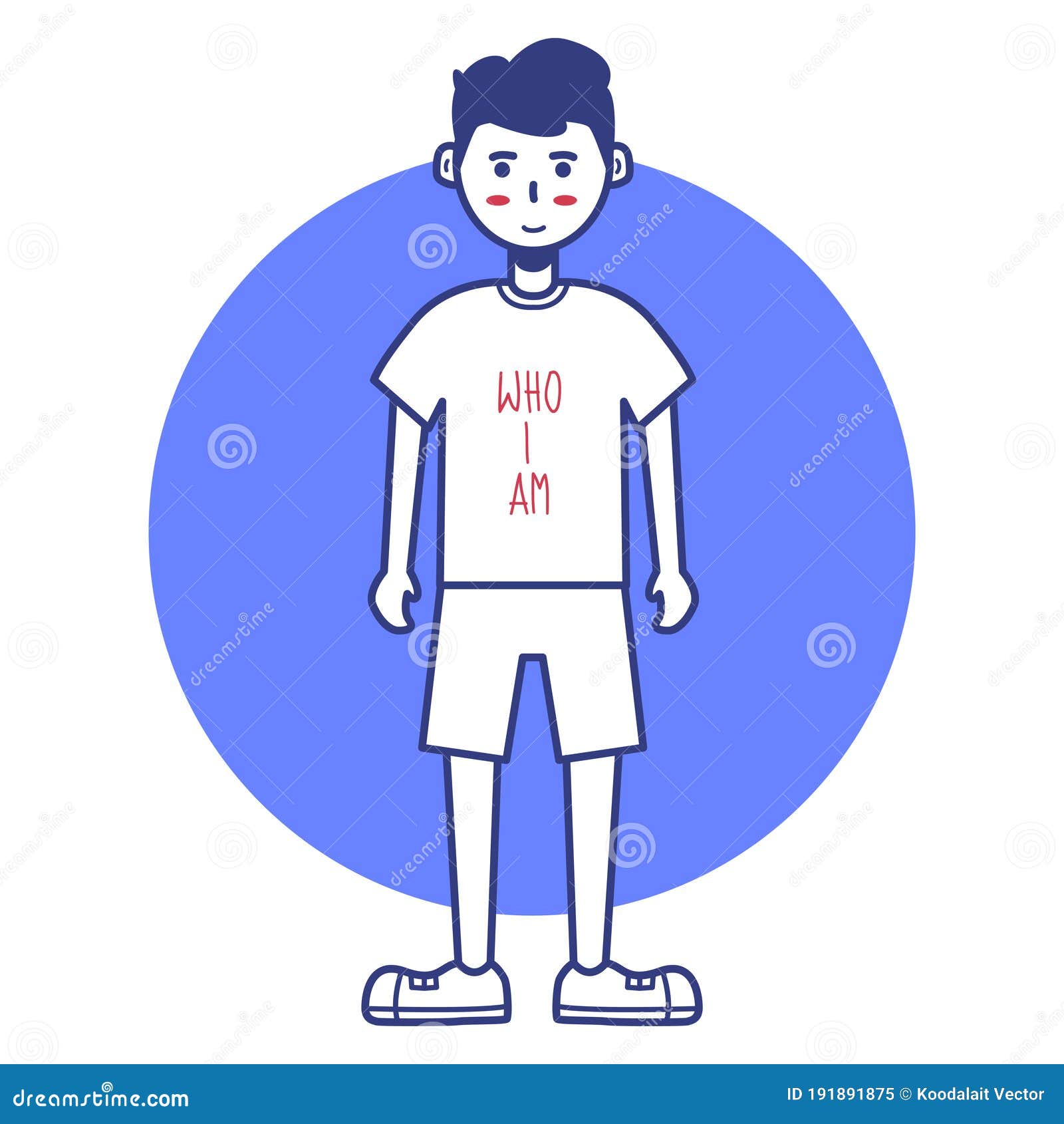 Casual Male Character Illustration Stock Vector - Illustration of male ...