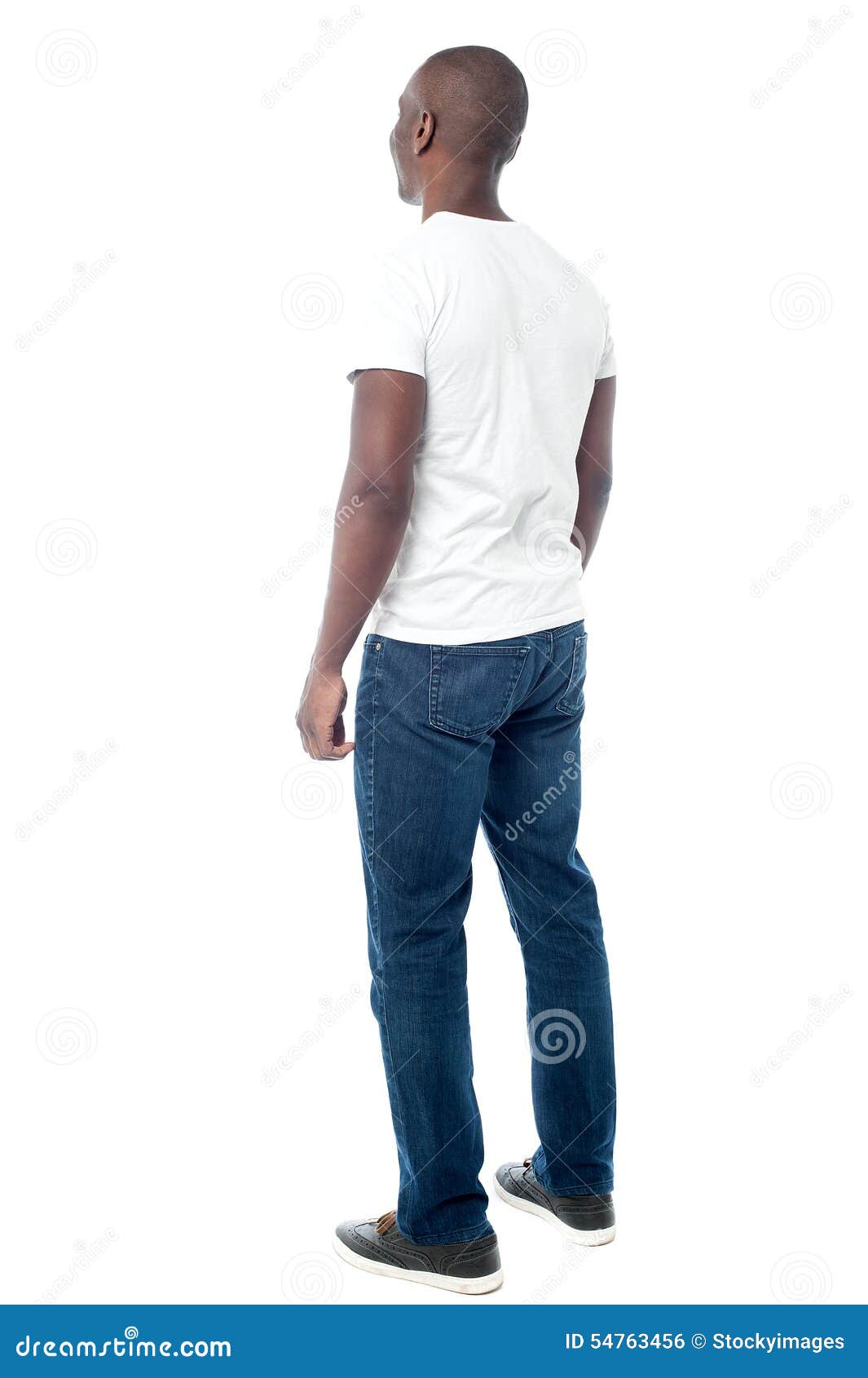 Casual man from back stock photo. Image of looking, back - 54763456