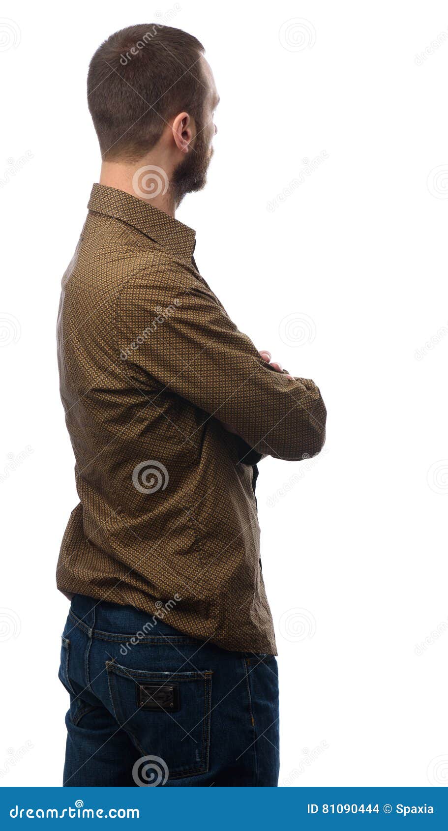 Casual Man from the Back Looking Away Stock Photo - Image of casual ...