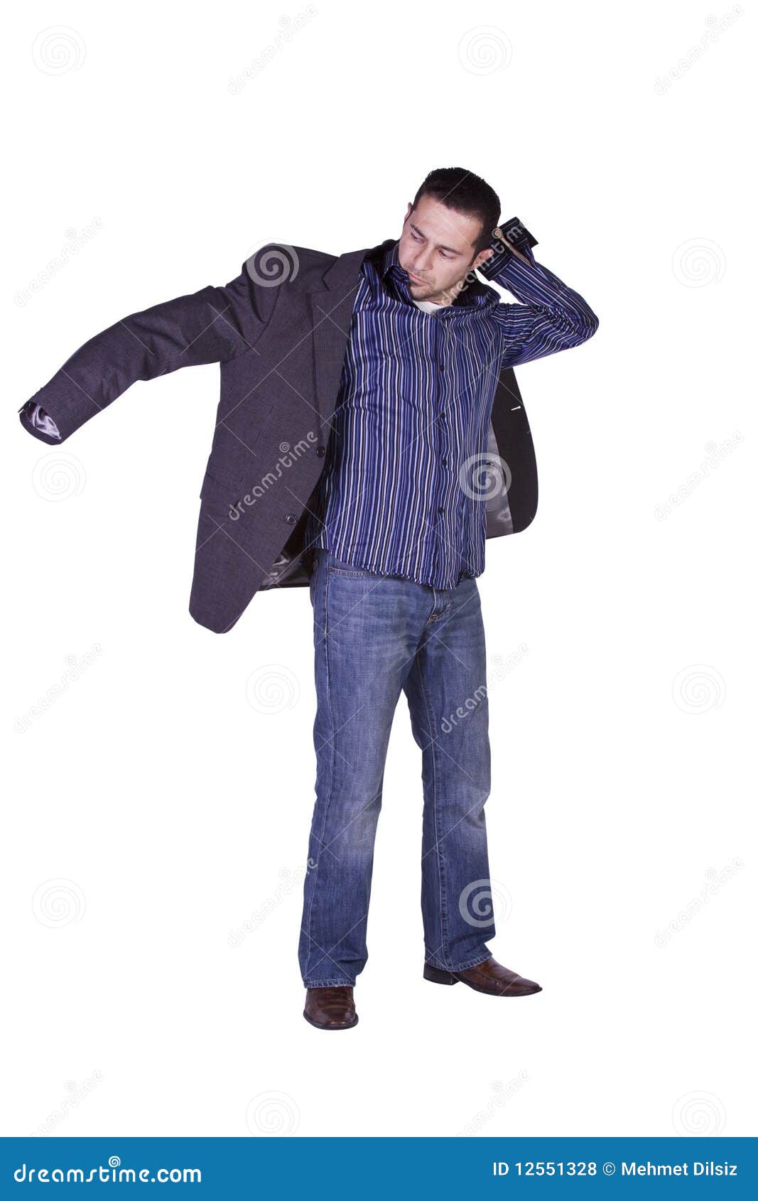Casual Man Dressing Up stock photo. Image of isolate - 12551328