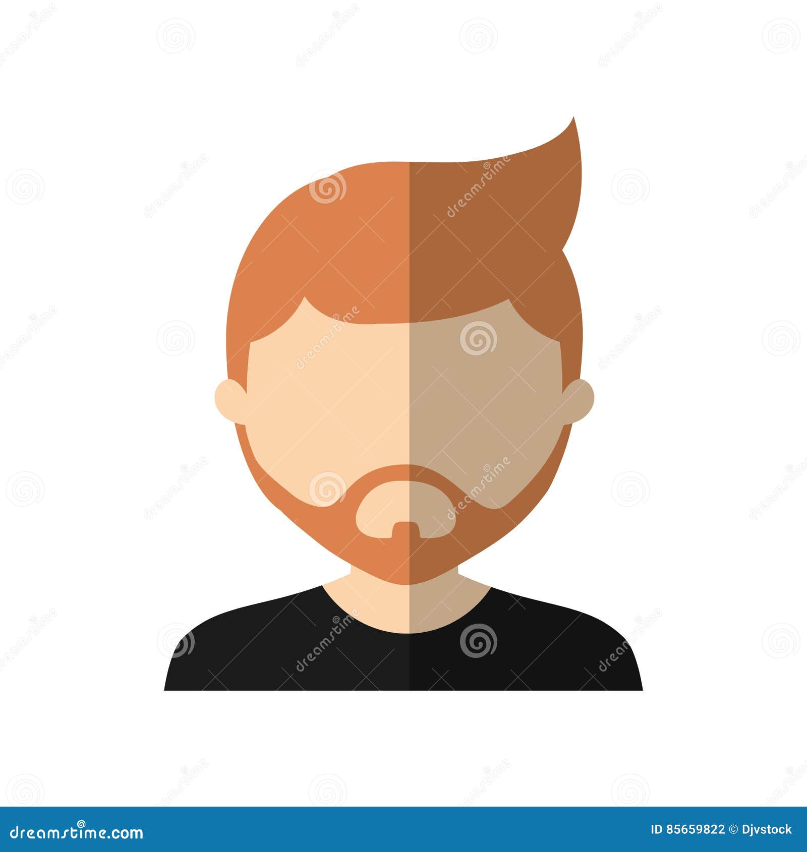 Casual Man Formal Face Icon Stock Illustration - Illustration of ...
