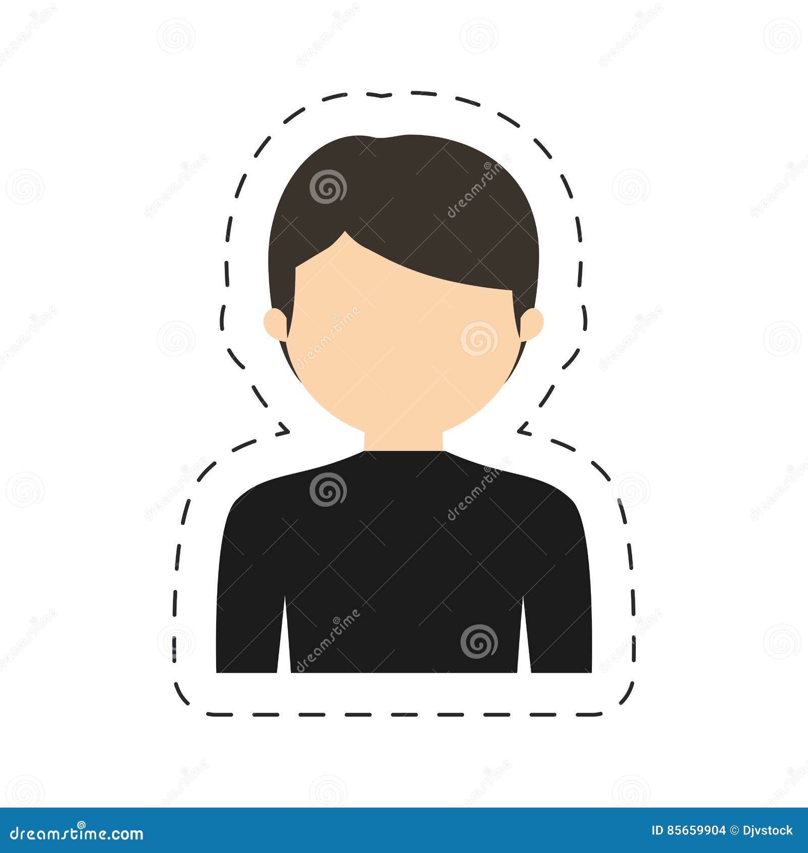 Casual Man Formal Face Icon Stock Illustration - Illustration of ...