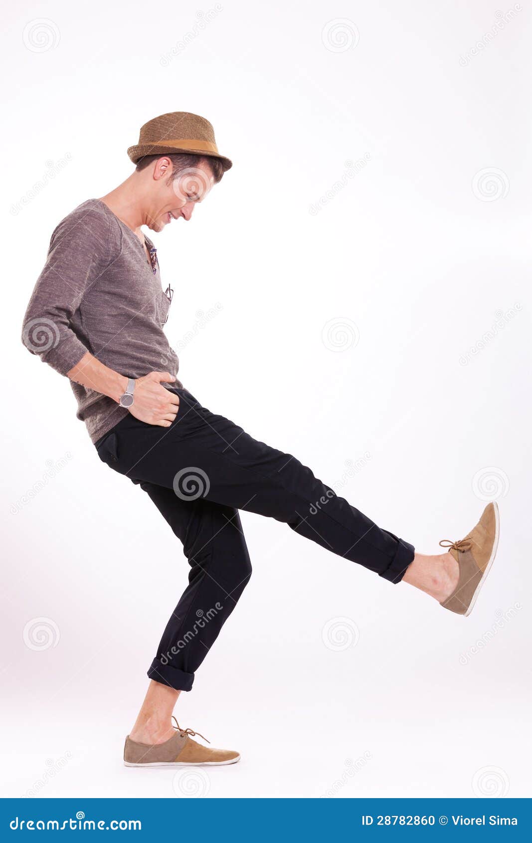 Casual man goofing around stock photo. Image of handsome - 28782860