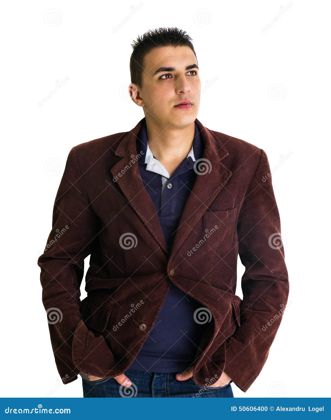 Casual Man with Hands in Pockets Stock Photo - Image of attractive ...